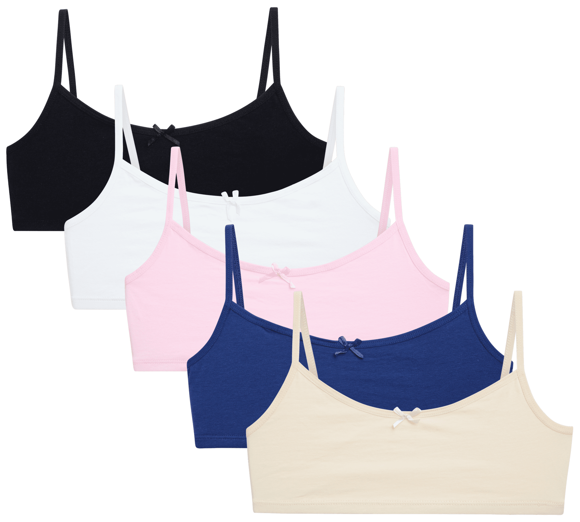 Sweet N Sassy Girls Training Bra, 5 Pack Cotton Stretch Bralette ...