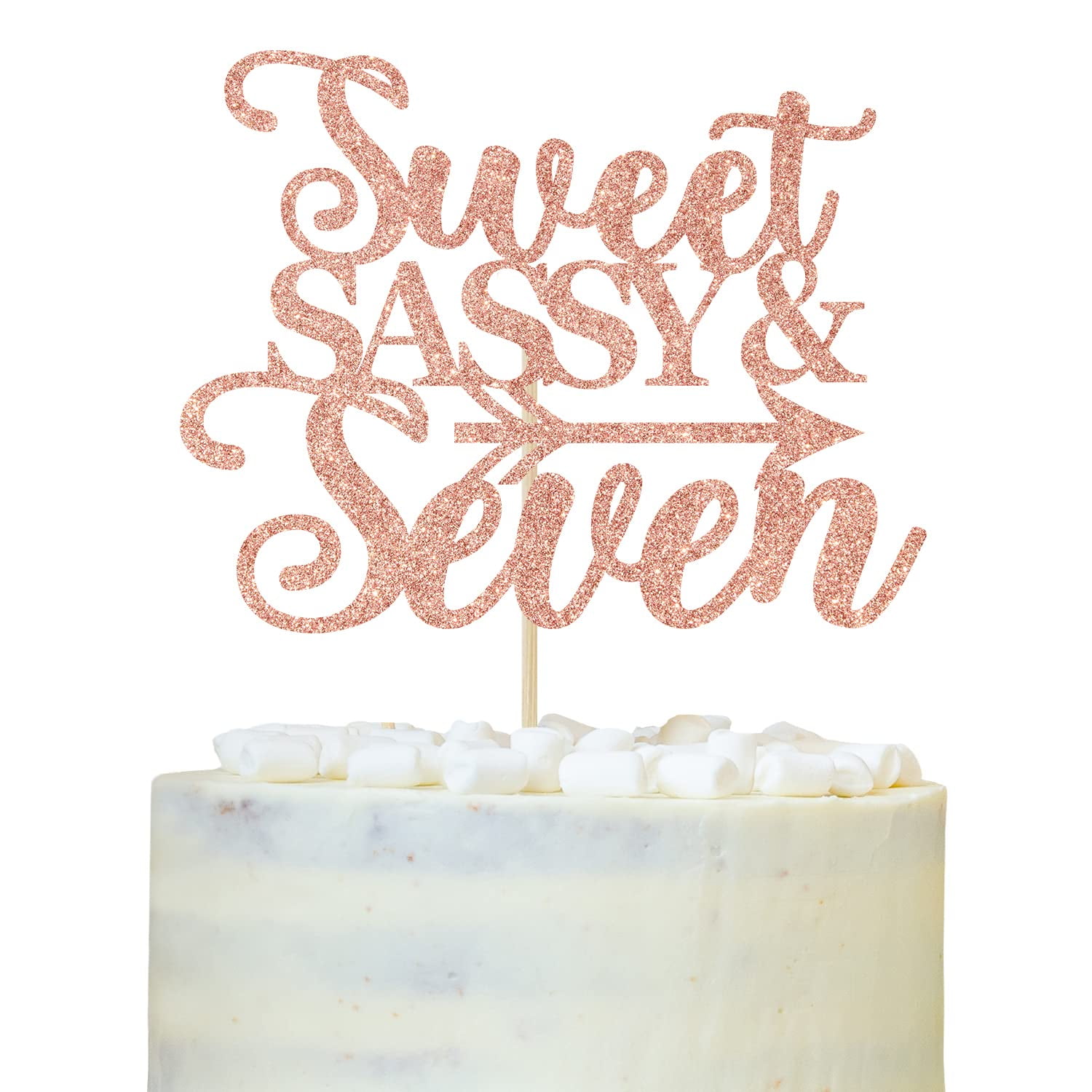 Sweet Sassy &TRDN Seven Cake Topper, Boys Girls Happy 7th Birthday Cake ...