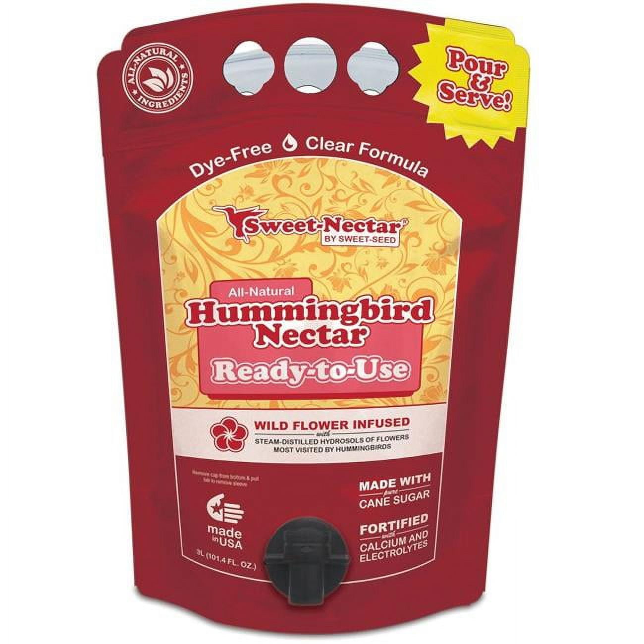 Sweet-Nectar Clear Hummingbird Nectar, RTU, 3L Eco Pouch - Walmart.com