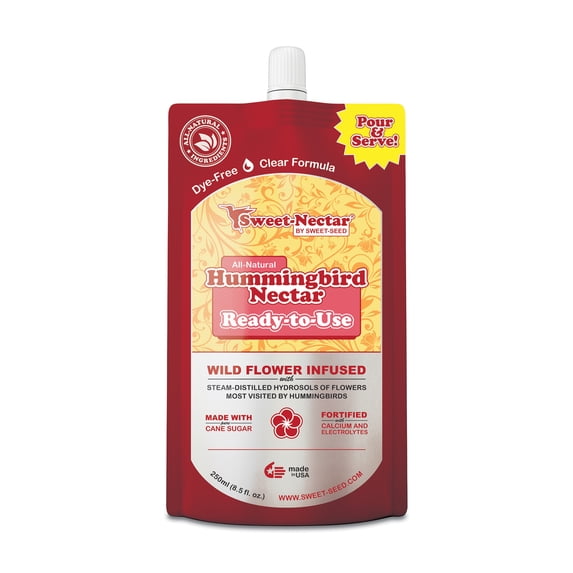 Sweet-Seed Sweet-Nectar® Ready-to-Use Hummingbird Nectar, Dye-Free, 8 ...