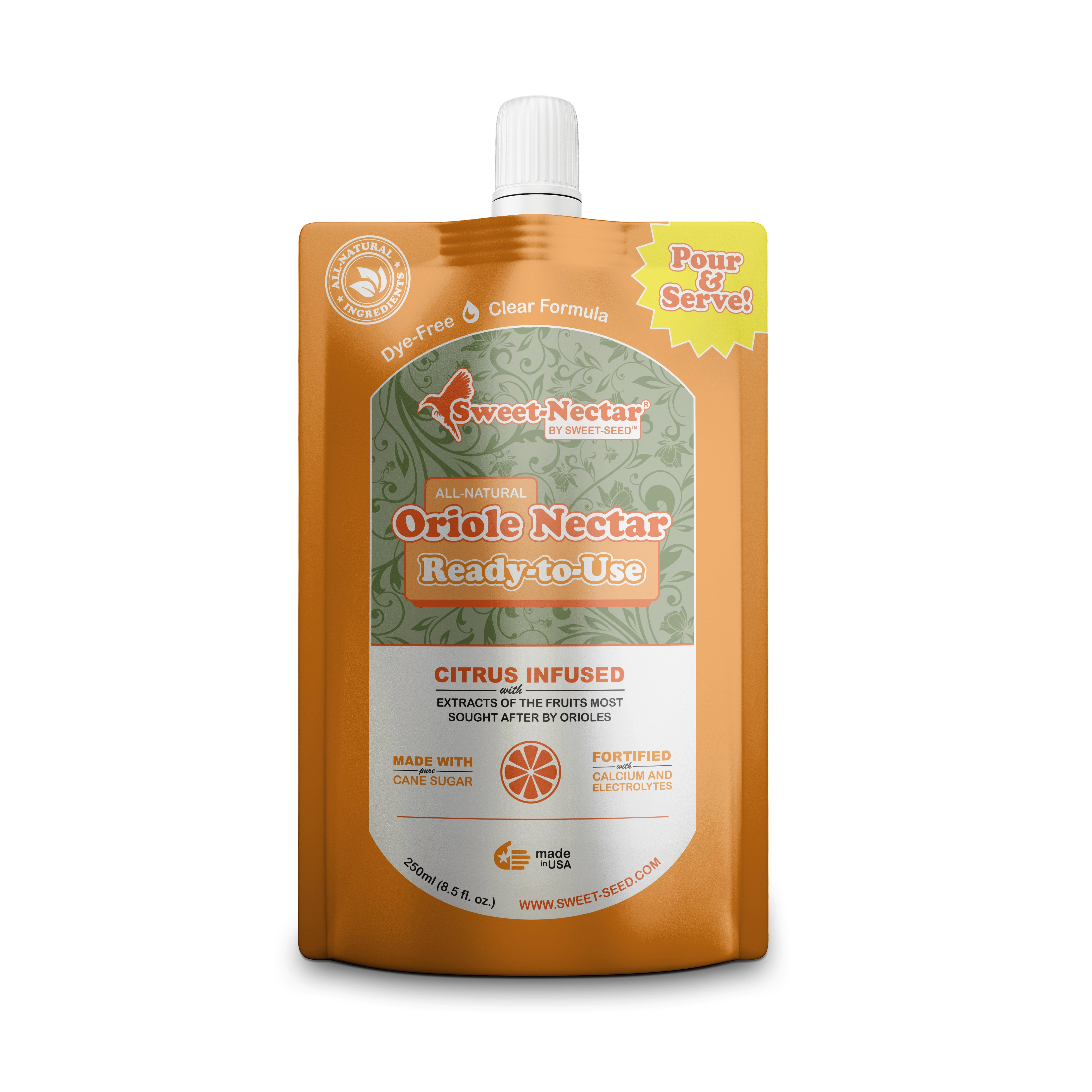 Sweet-Seed Sweet-Nectar Ready-to-Use Oriole Nectar, Dye-Free, 8 fl oz ...
