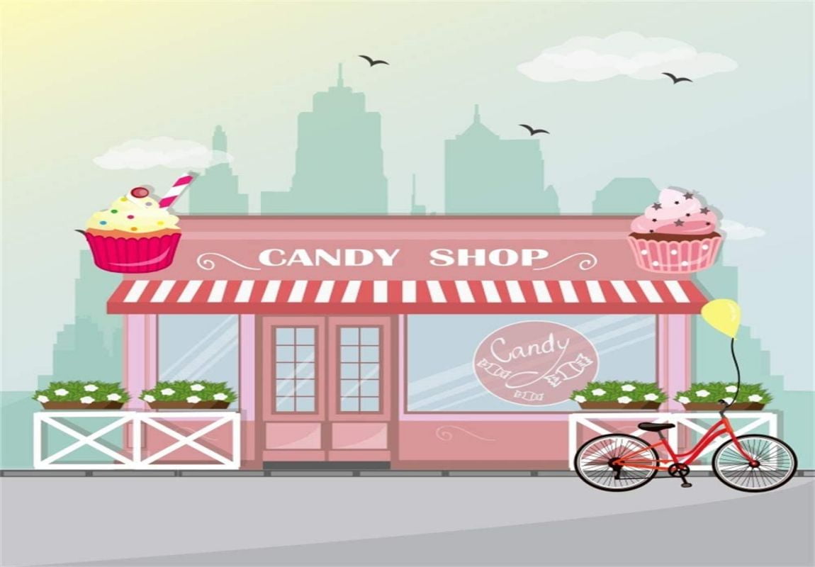 Sweet Shop Baby Shower Ice Cream Party Donut Custom Birthday Backdrop ...