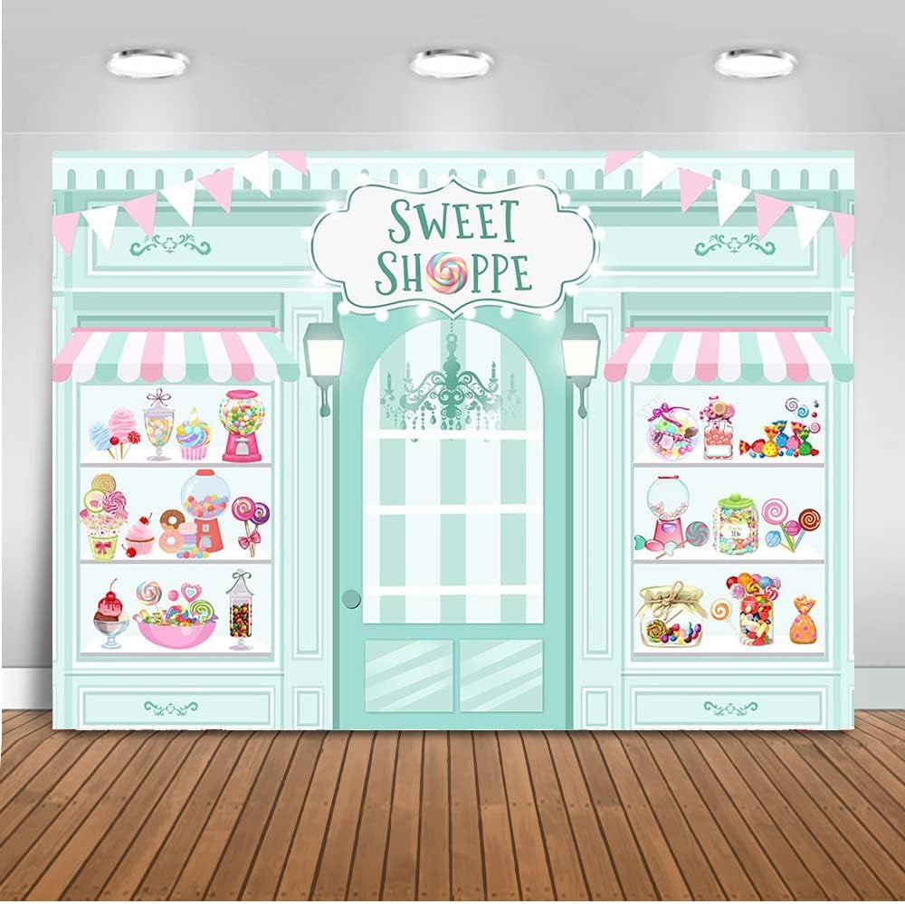 Sweet Shoppe Backdrop Dessert Parlor for Girl Birthday Party Background ...