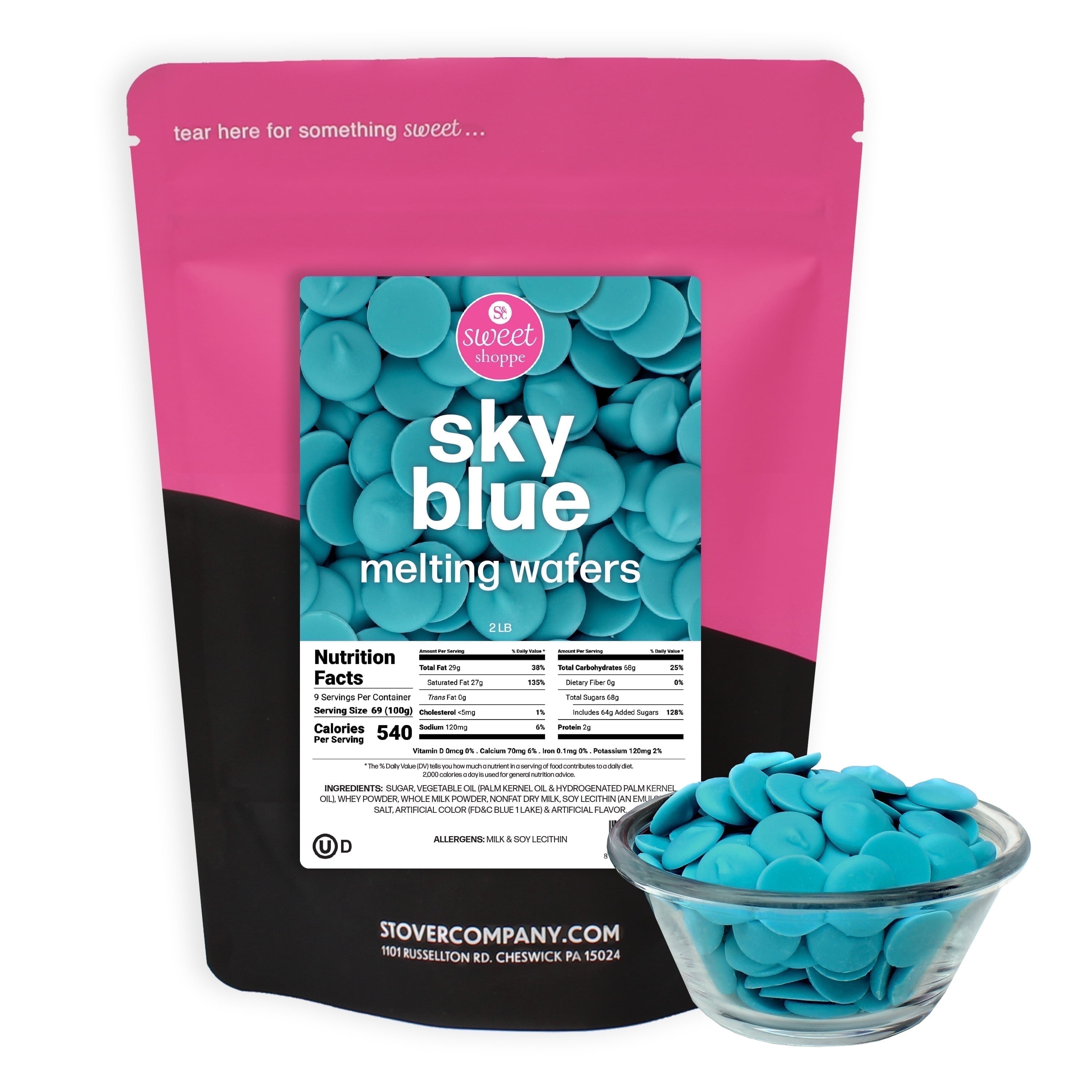 Sweet Shoppe Sky Blue Flavored Melting Wafers, 2 lbs - Walmart.com