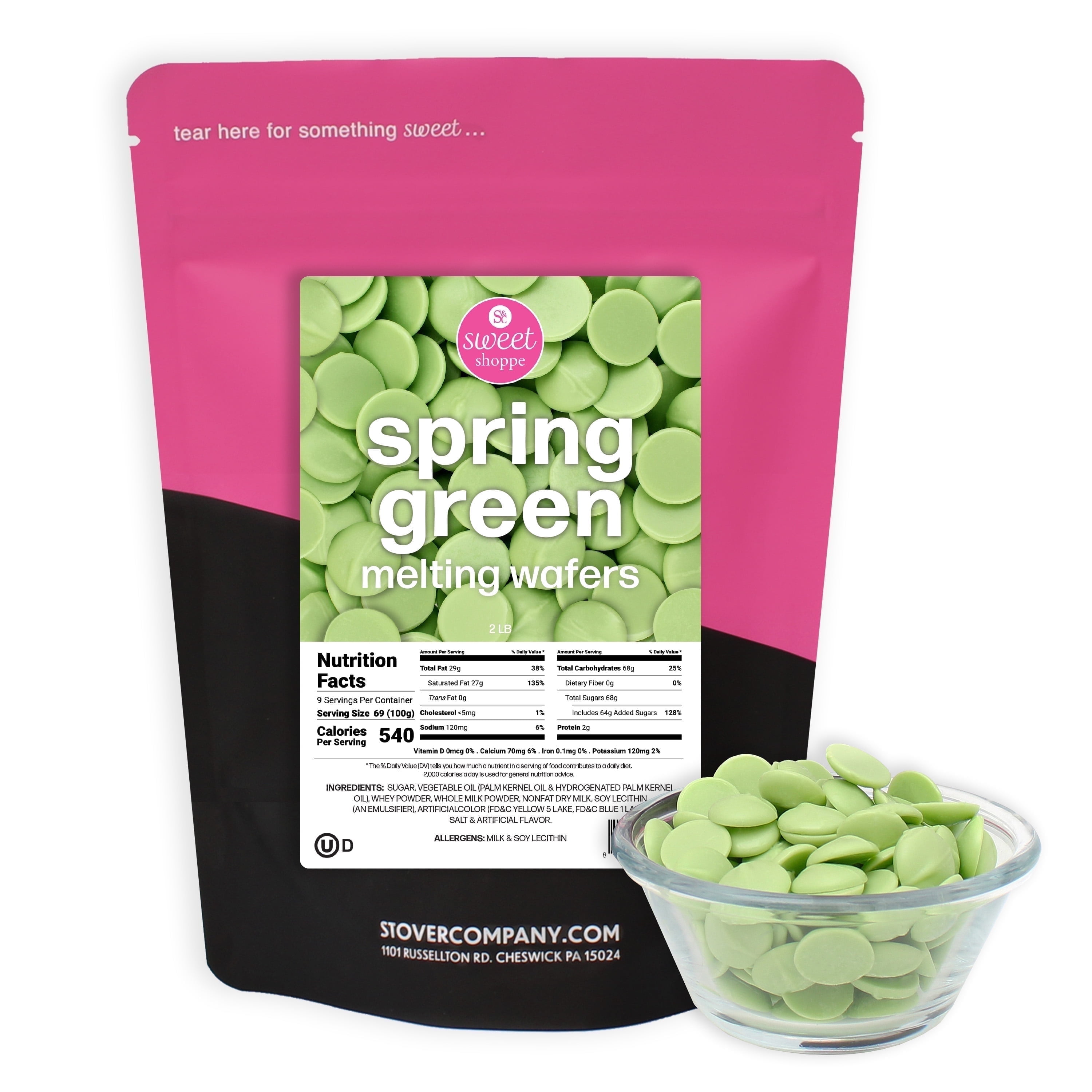 Sweet Shoppe Spring Green Colored Melting Wafers, 2 lbs - Walmart.com