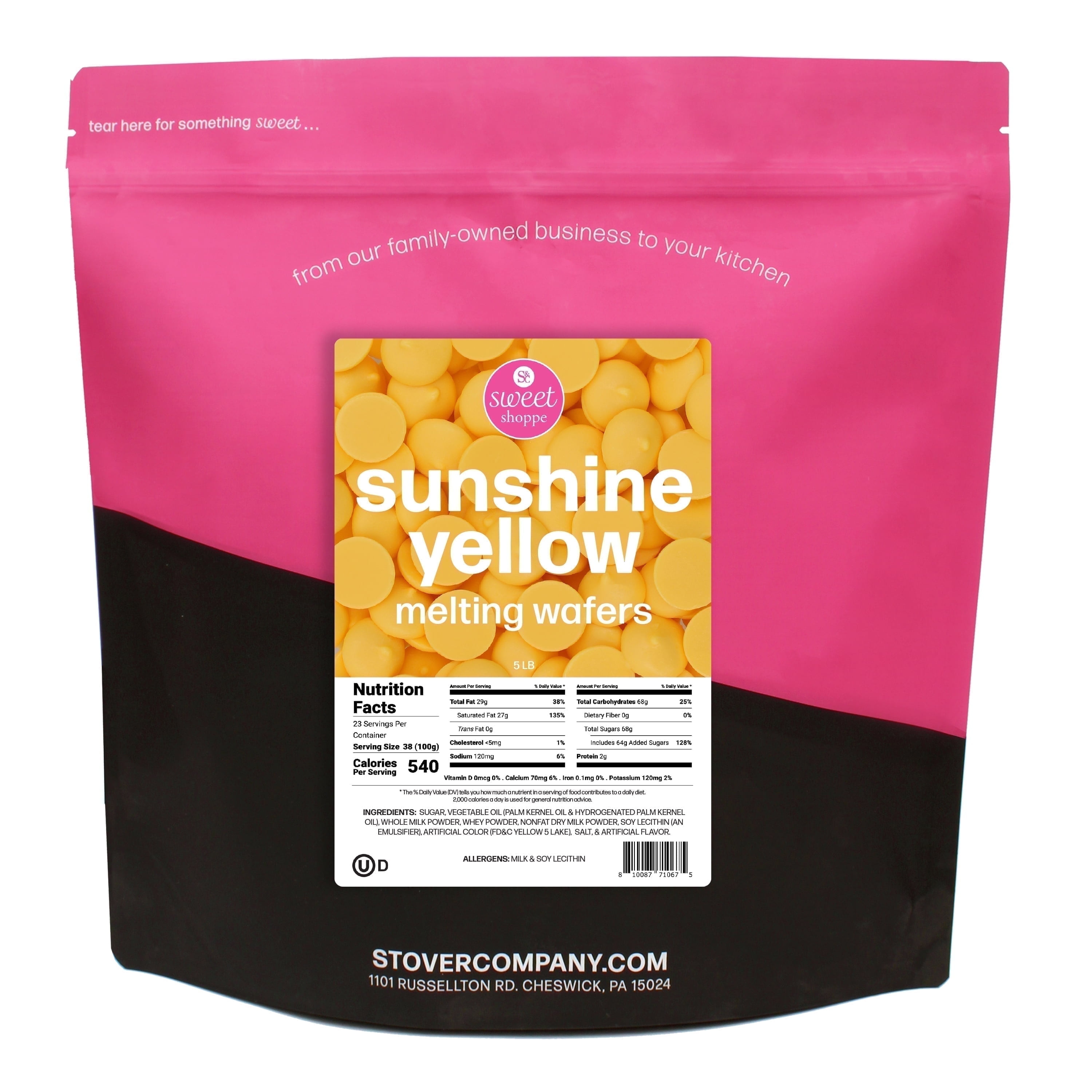 Sweet Shoppe Sunshine Yellow Colored Melting Wafers, 5 lbs - Walmart.com