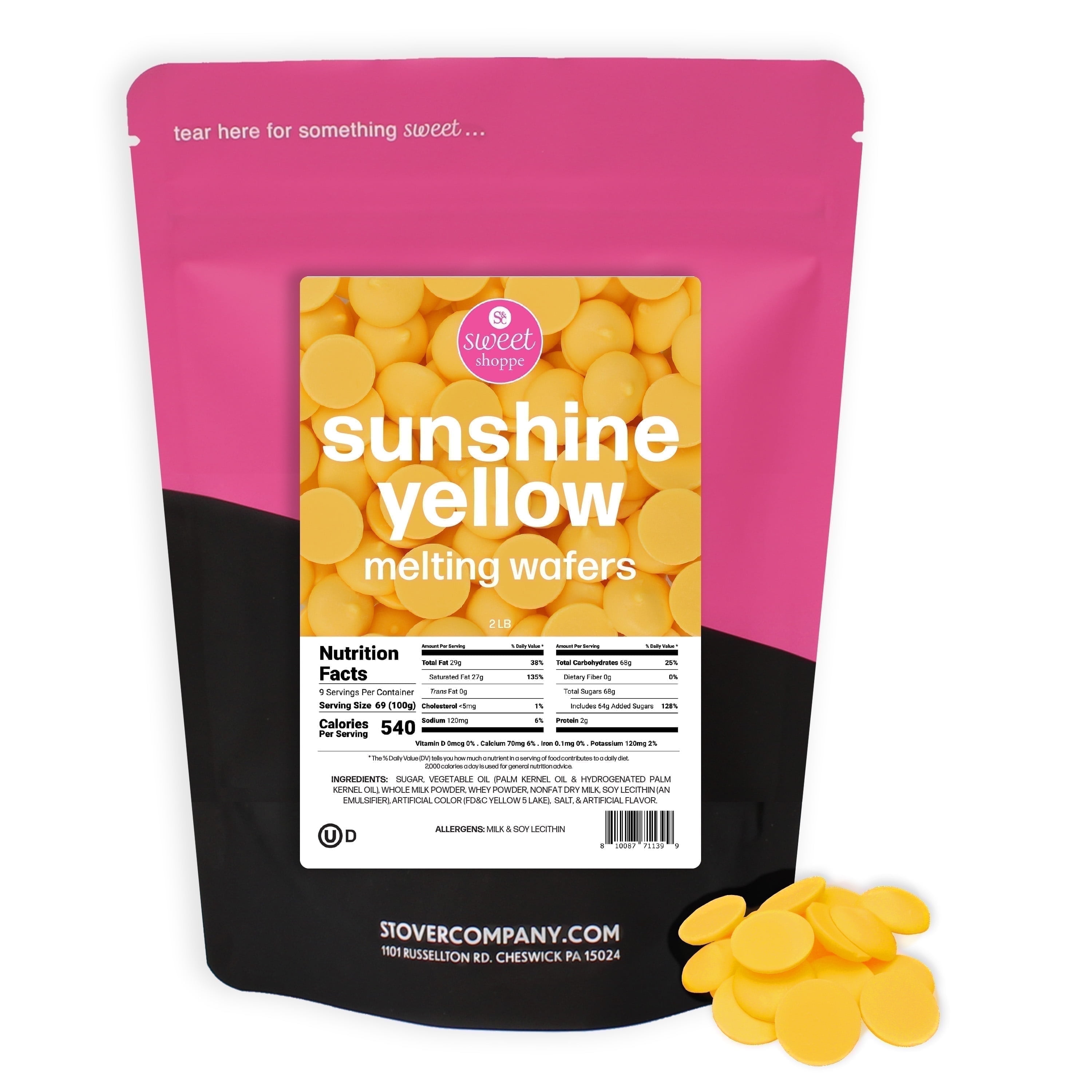 Sweet Shoppe Sunshine Yellow Colored Melting Wafers, 2 lbs - Walmart.com