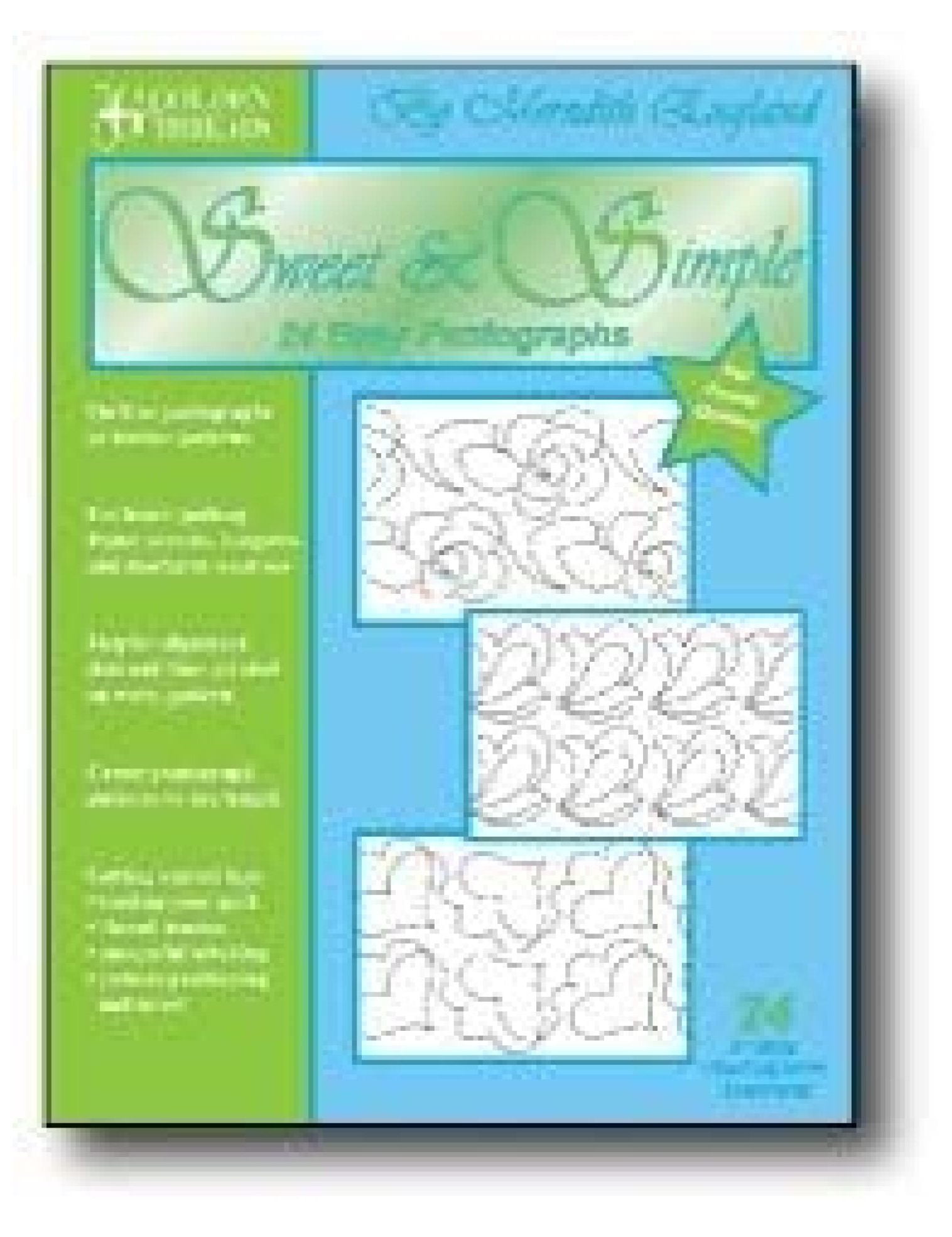Sweet & Simple Pantographs - 24 Easy Quilting Pantographs 3" Wide ...
