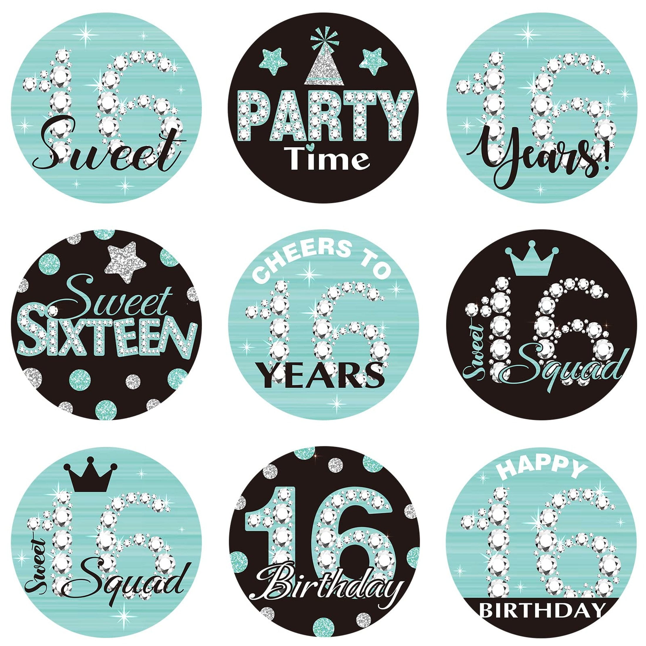 Sweet Sixteen Candy Sticker Set - 504 Round Labels for Birthday Favors ...