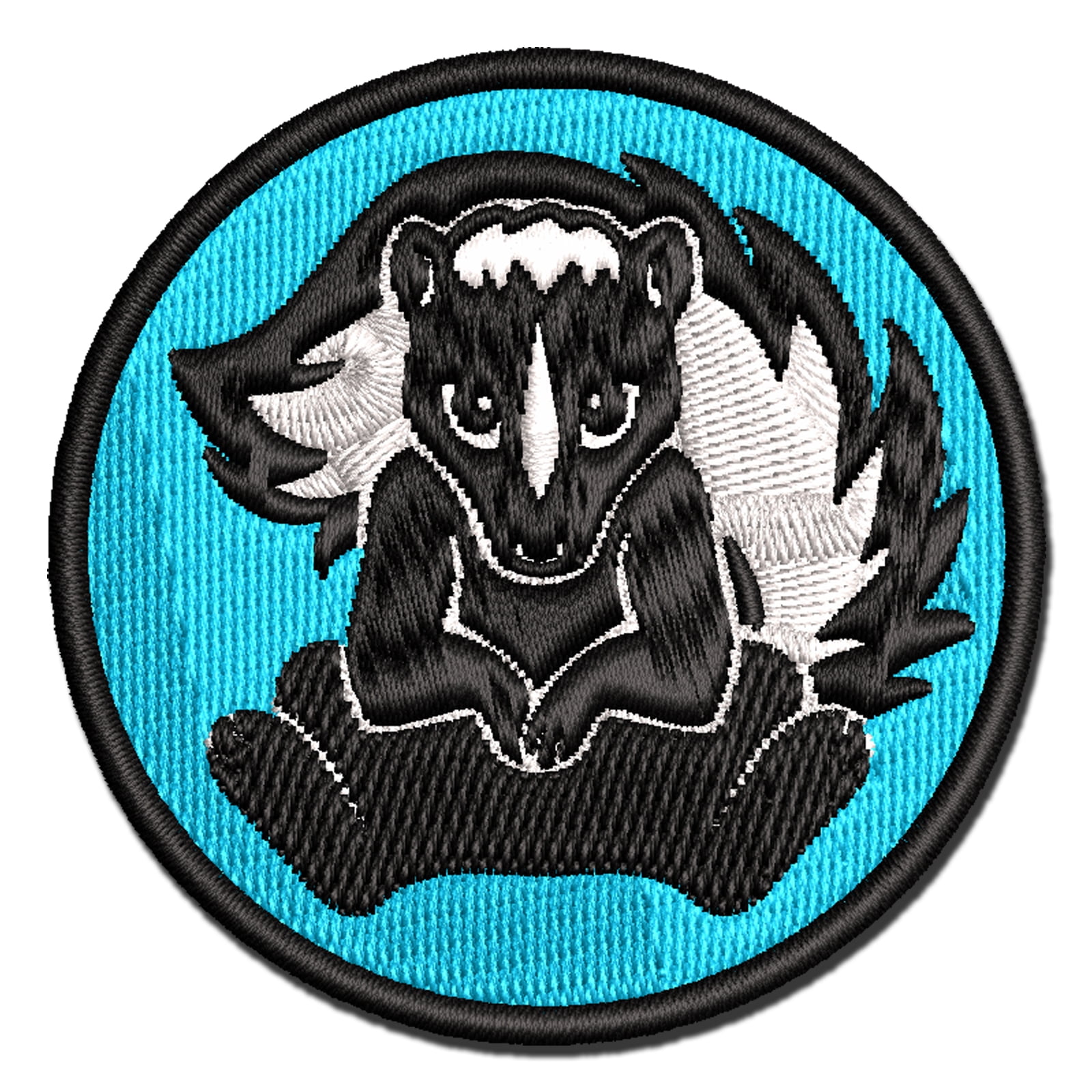 Sweet Skunk Sitting Applique Multi-Color Embroidered Iron-On Patch - 2. ...