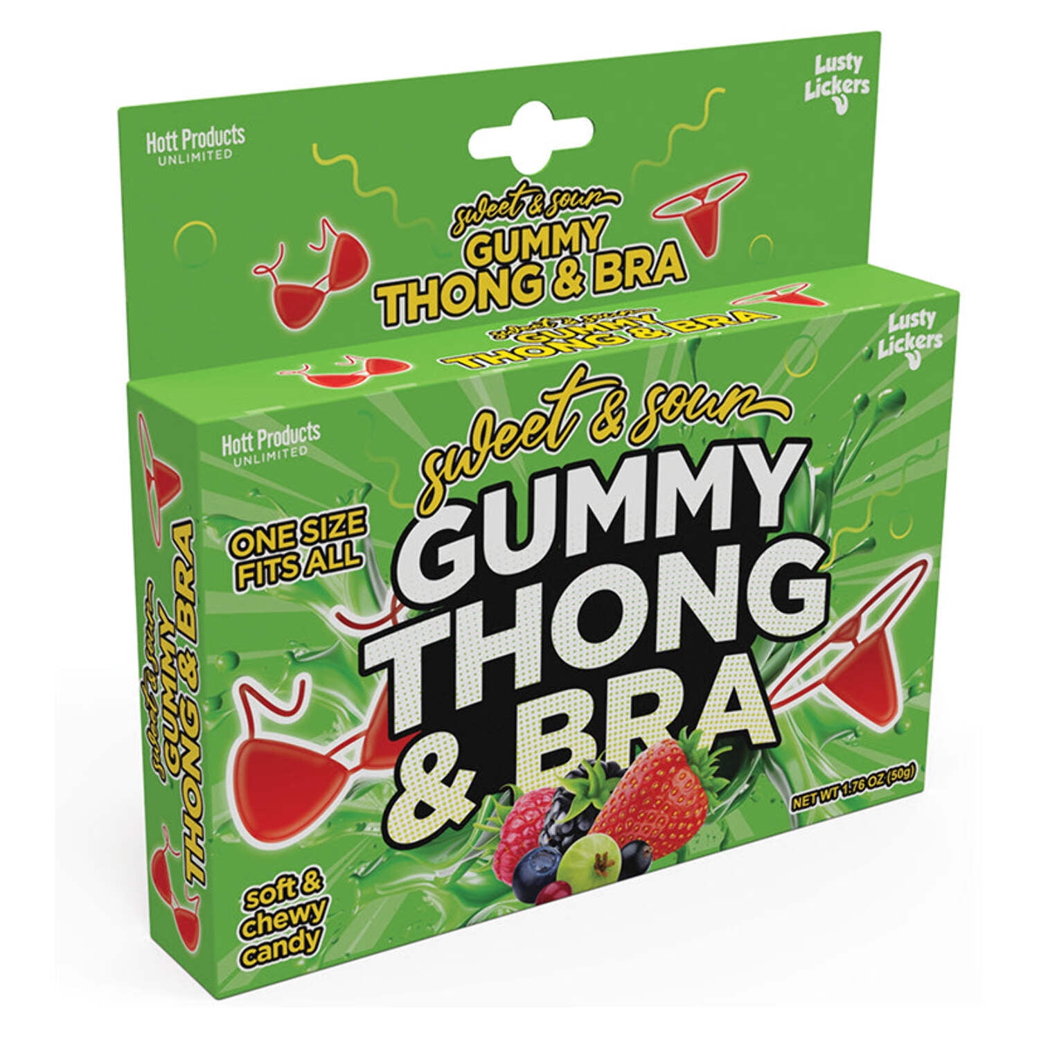 Sweet and Sour Gummy Thong & Bra Set - Walmart.com