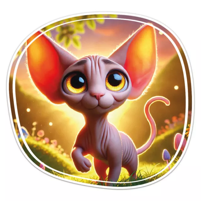 Sweet Sphynx Cat Sticker Phone Decal Water Bottle Stickers Car Decals ...