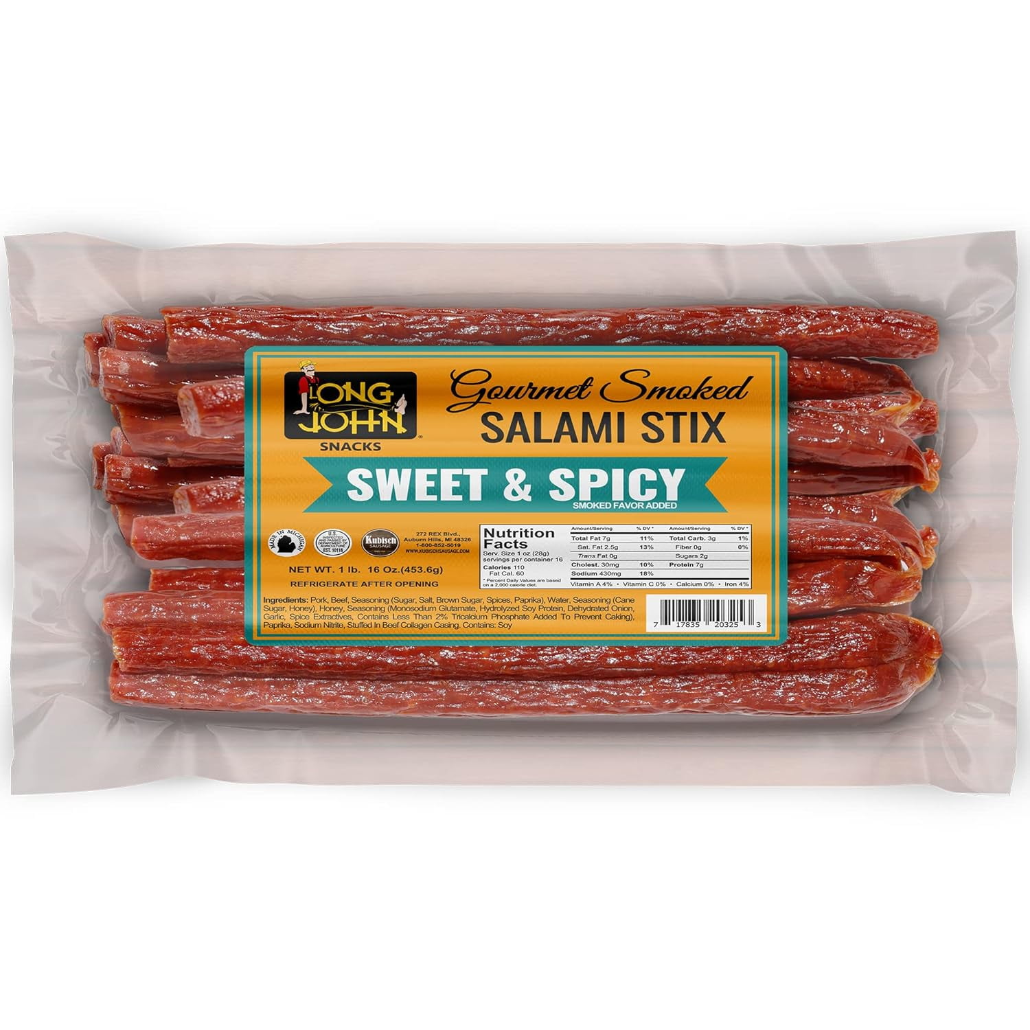 Sweet & Spicy Dried Salami Stix – Made with Premium Pork & Smoked Cuts ...