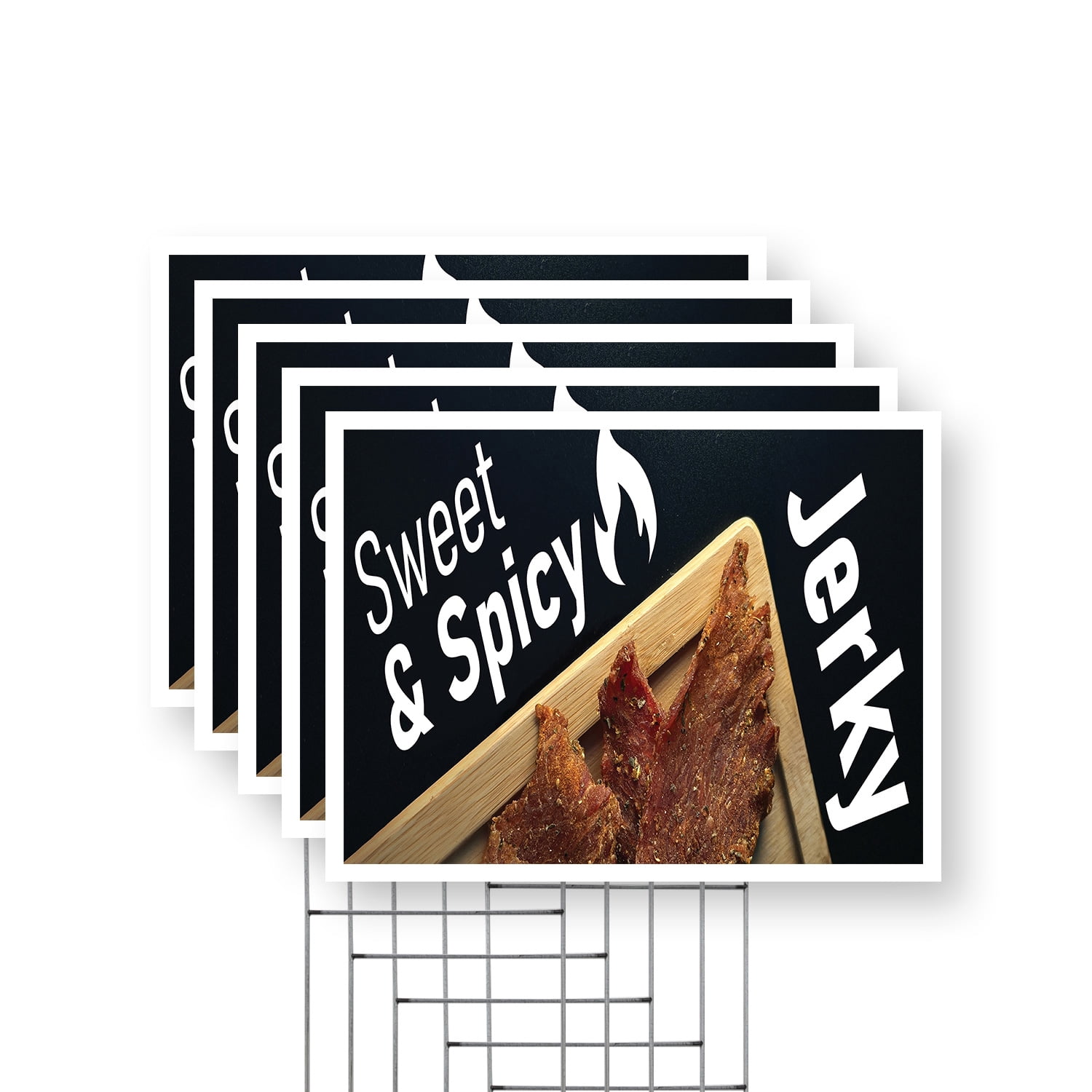 Sweet and Spicy Jerky Yard Sign 5 Pack of 18 Inch x 24 Inch Double ...