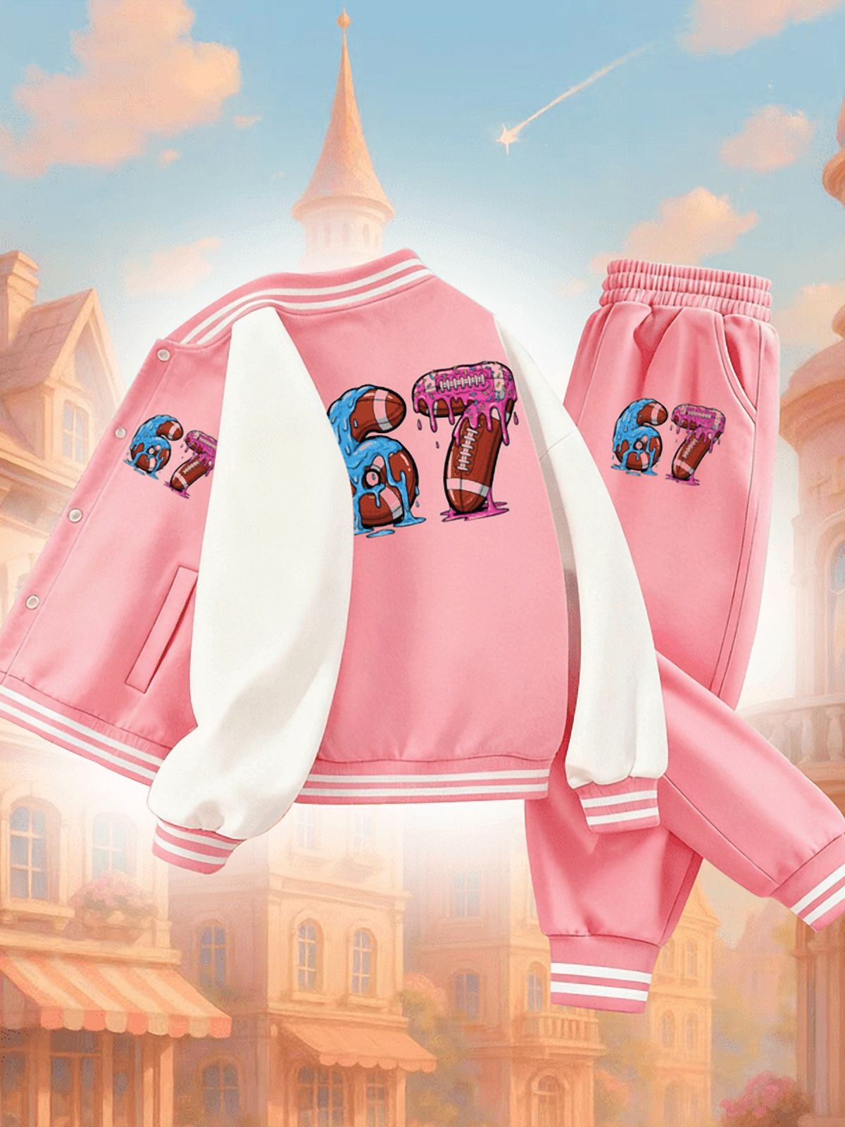 Sweet Sports Varsity Varsity Jacket set funny girl pink regular fit ...