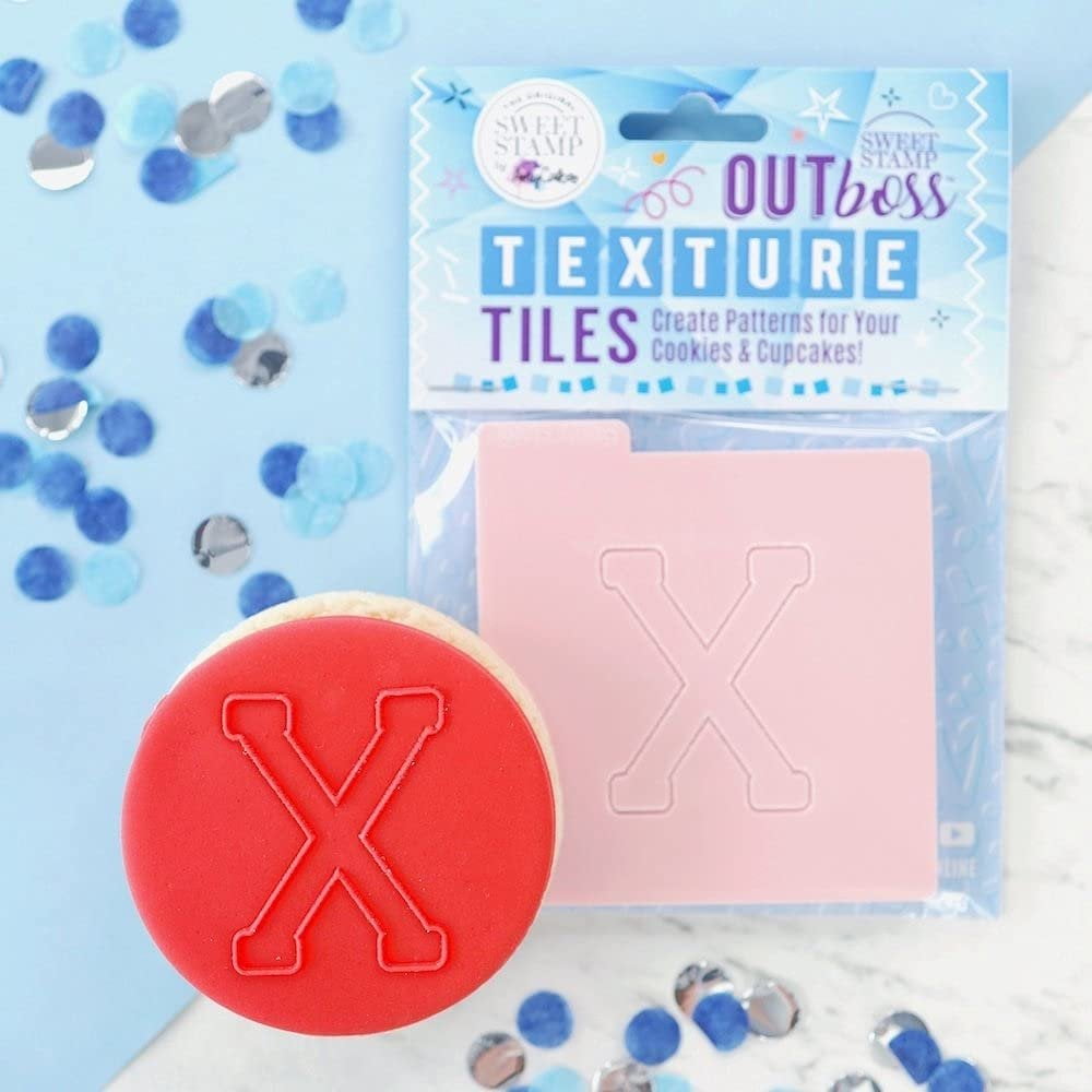 Sweet Stamp by AmyCakes Outboss Plastic Texture Tile, Monogram Varsity ...