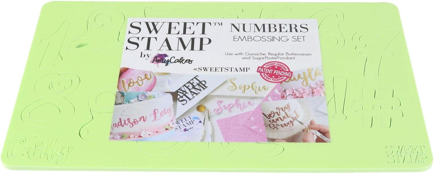 Sweet Stamp by AmyCakes Plastic Curly Numbers and Symbols for Embossing ...