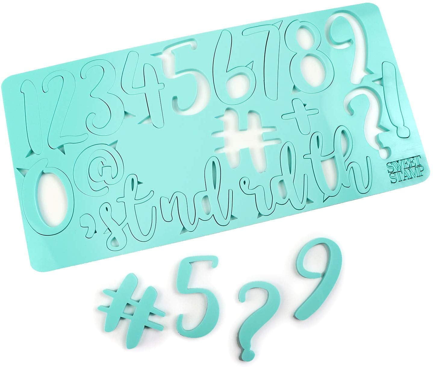 Sweet Stamp by AmyCakes Plastic Handwritten-Style Numbers and Symbols ...
