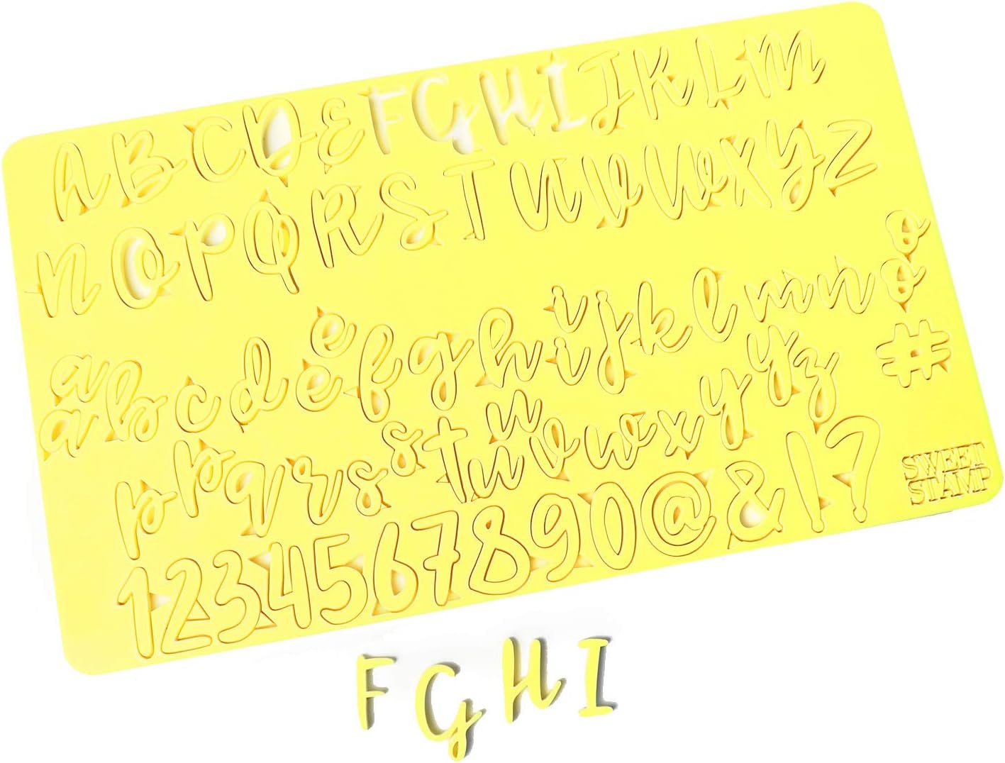 Sweet Stamp by AmyCakes Plastic Uppercase, Lowercase, Numbers and ...