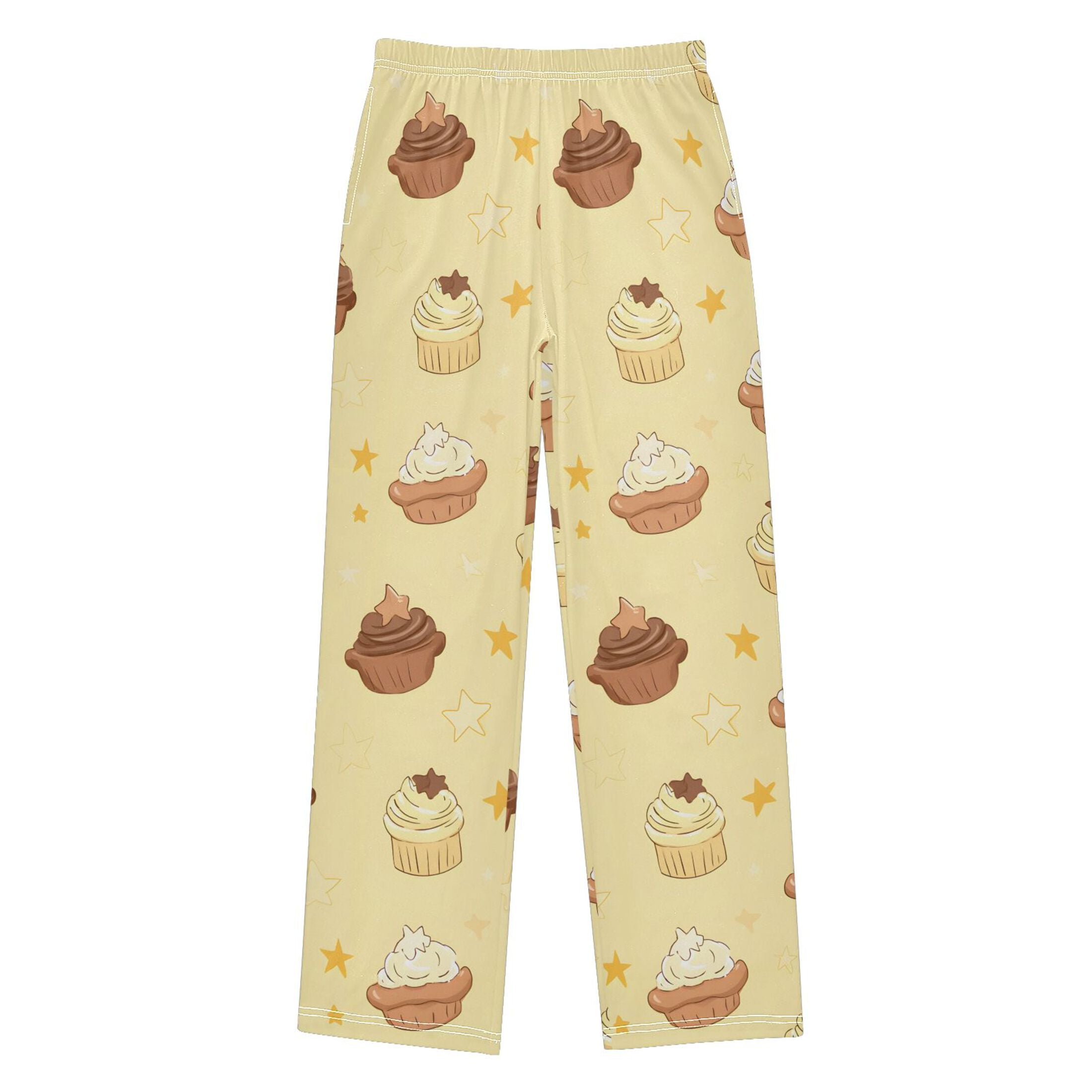 Sweet Star Cupcakes Pajama Pants Soft Lightweight Lounge Pants Bottoms ...