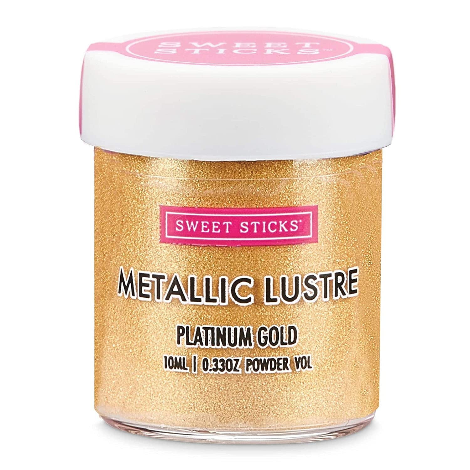 Sweet Sticks Metallic Luster Dust Color Powder, 4 Grams Platinum Gold ...