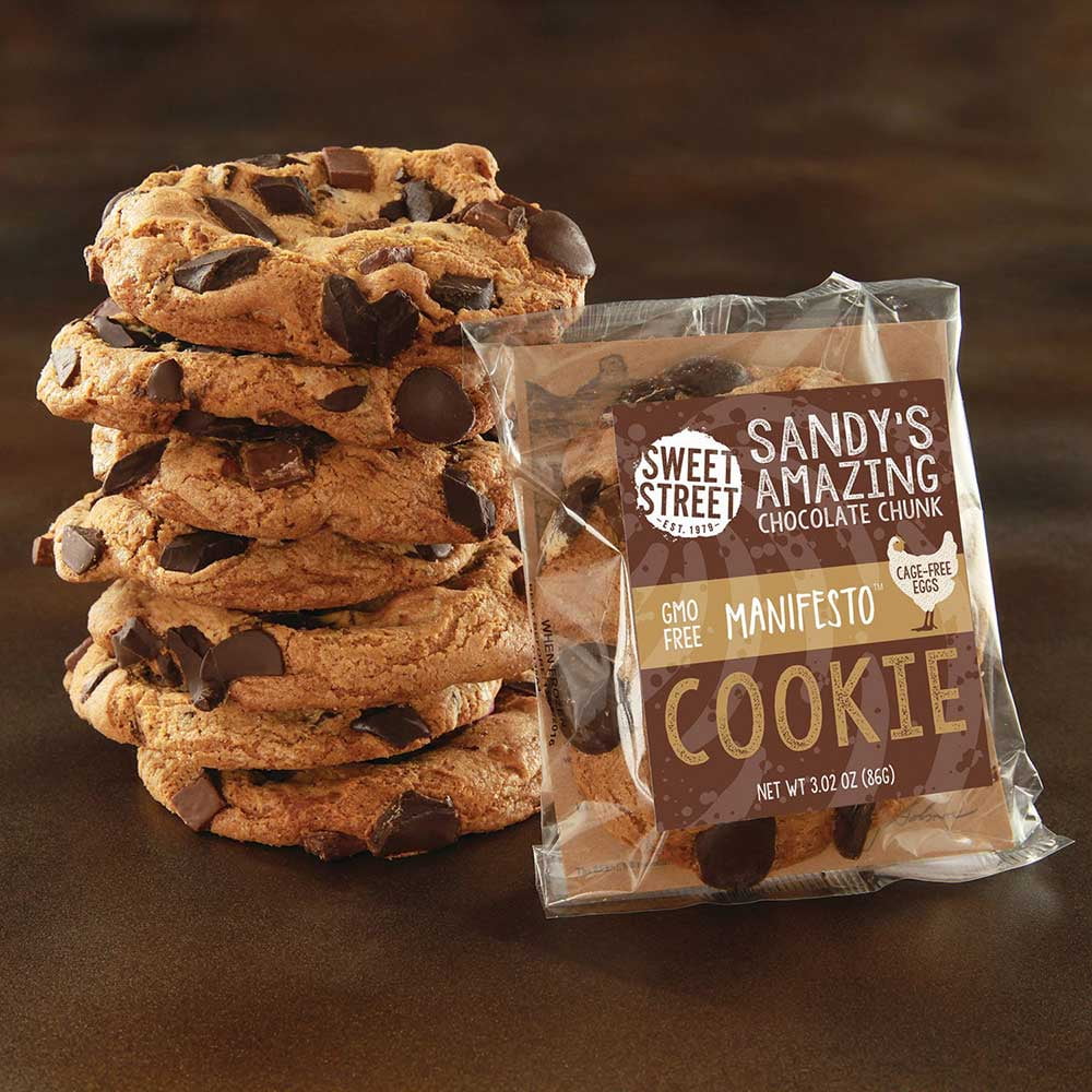 Sweet Street Sandys Chocolate Chunk Manifesto Cookie, 3.02 Ounce, 48 ...