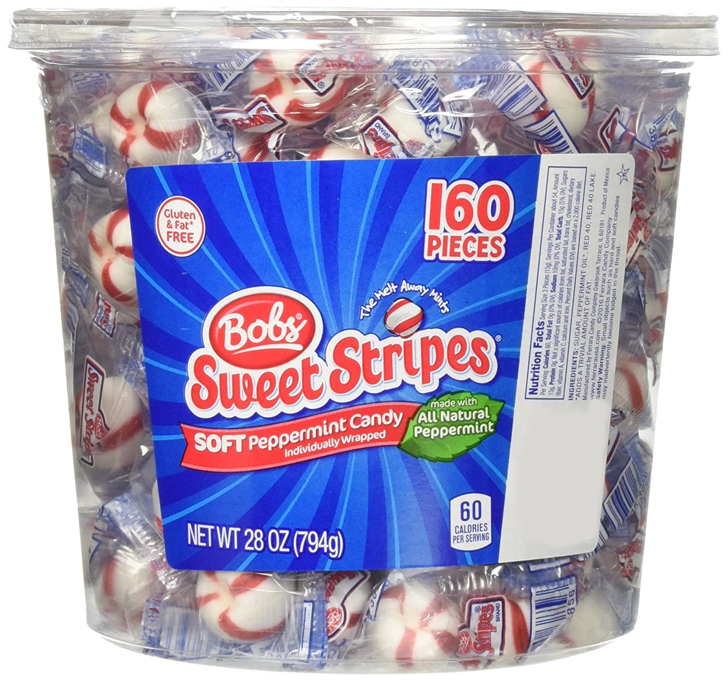 Sweet Stripes Peppermint Candy, 2- 28 Ounce Jars - Walmart.com