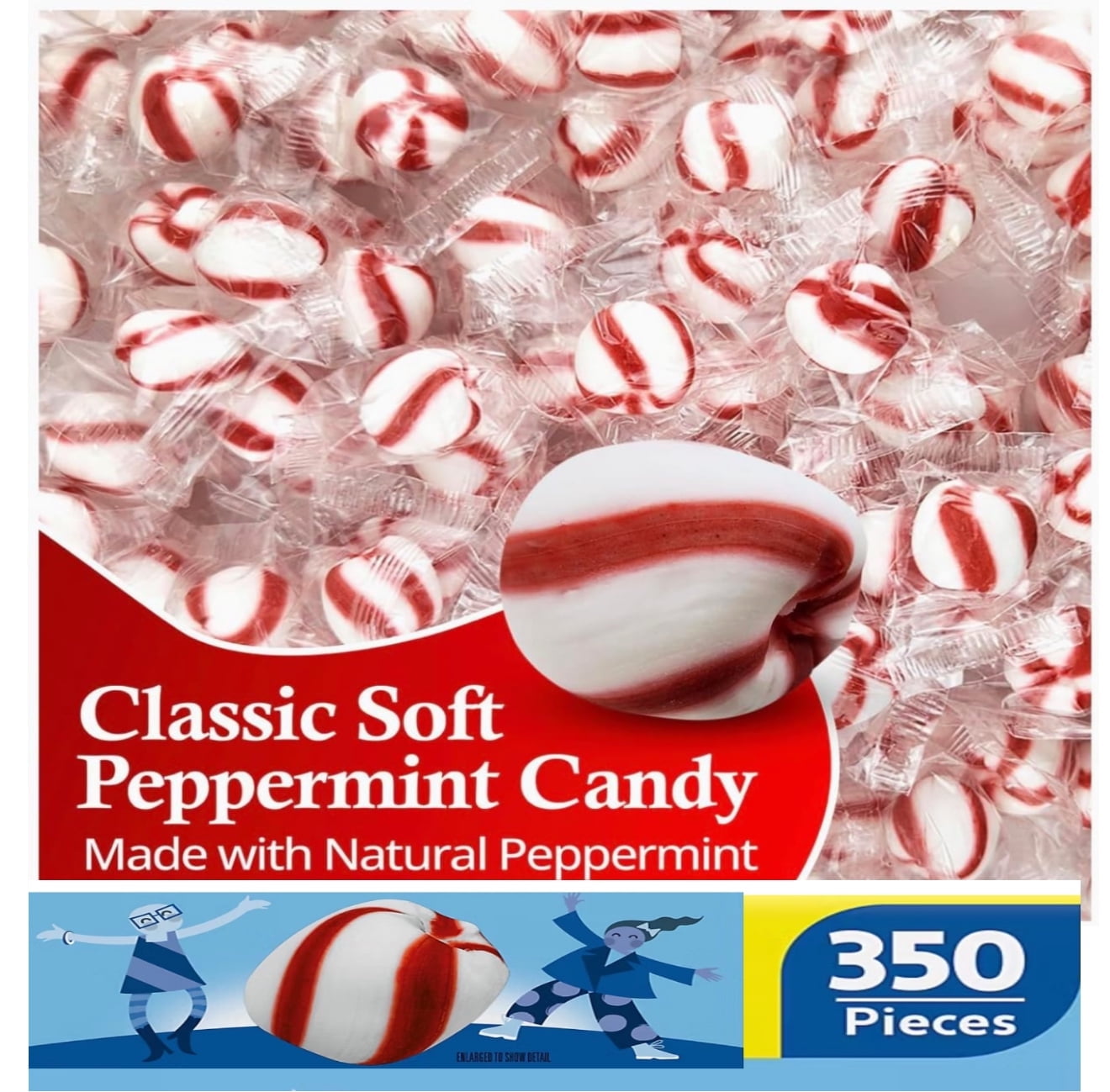 Bob's Soft Peppermints Puffs, Individually Wrapped Candy with ...
