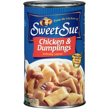 Sweet Sue Chicken & Dumplings, 24 oz Can - Heat and Serve Soup Meal ...