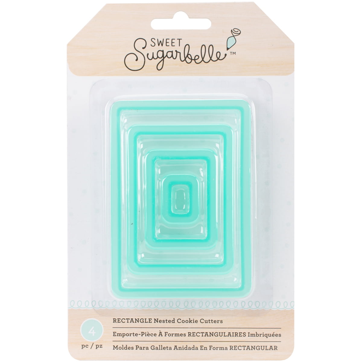 Sweet Sugarbelle Nested Cookie Cutter Set 4/Pkg-Rectangle - Walmart.com