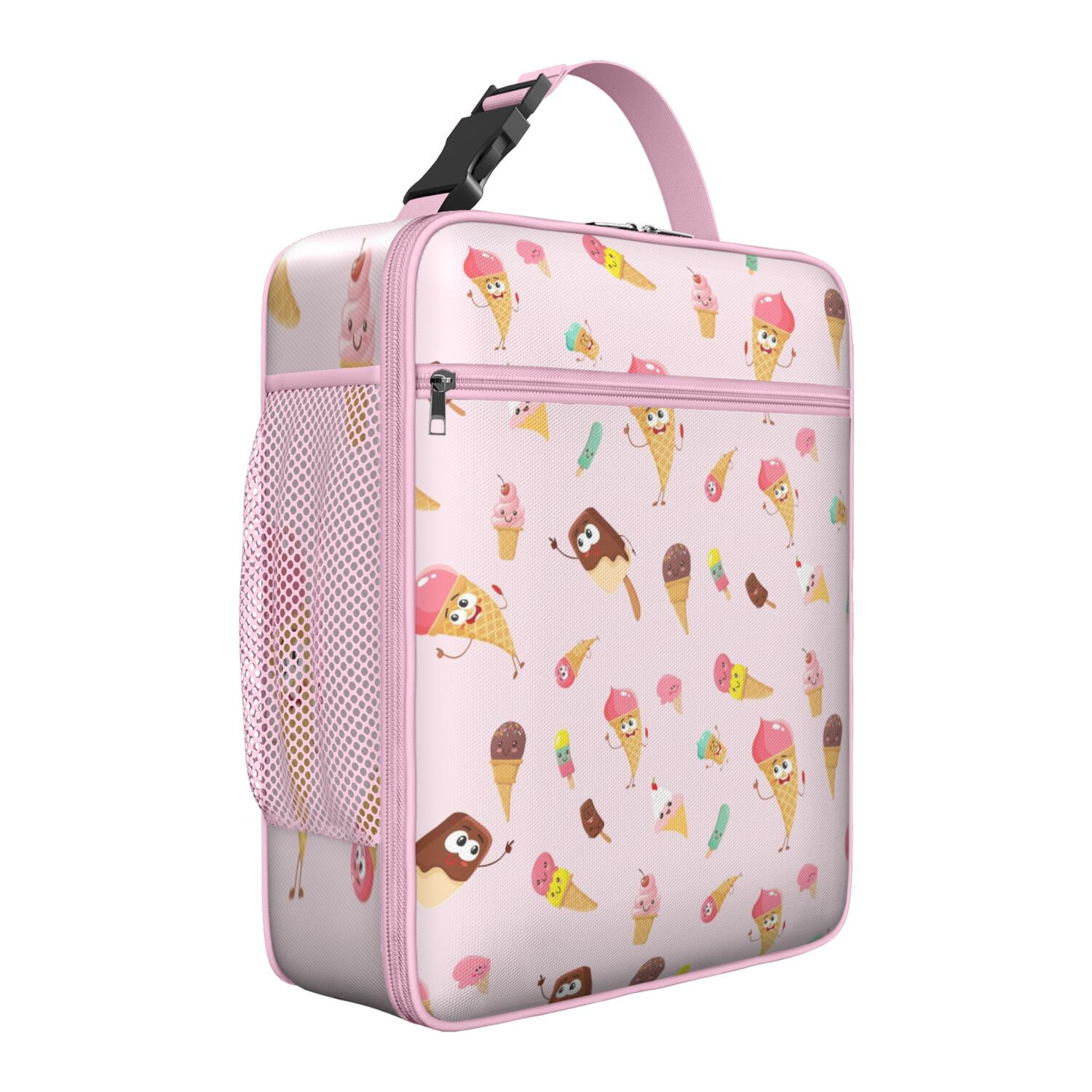 Sweet Summer Ice Cream Print Lunch Bag – Colorful Dessert Food Pattern ...