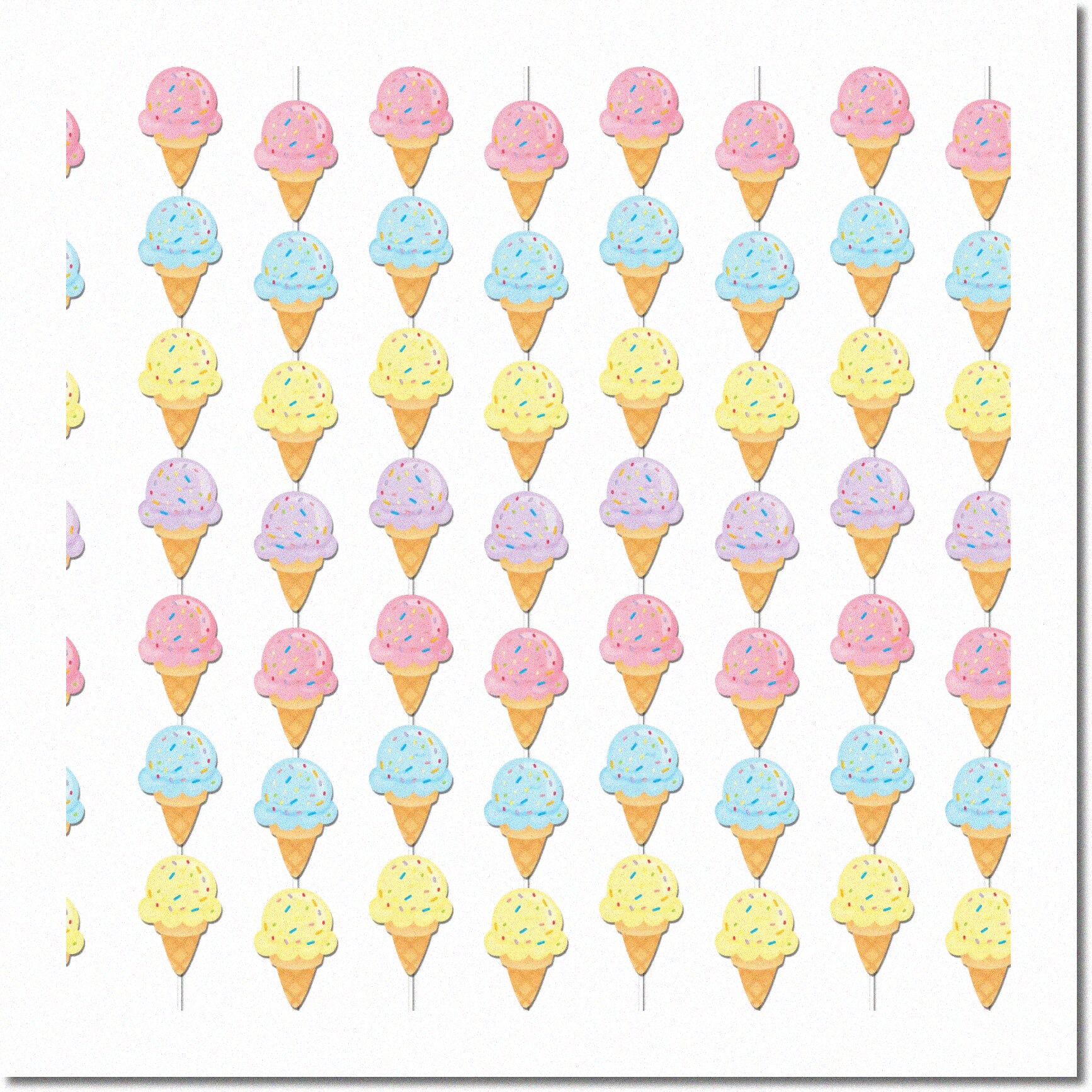 Sweet Summer Swirls Ice Cream Party Decorations Kit - 12 Pcs Banner ...