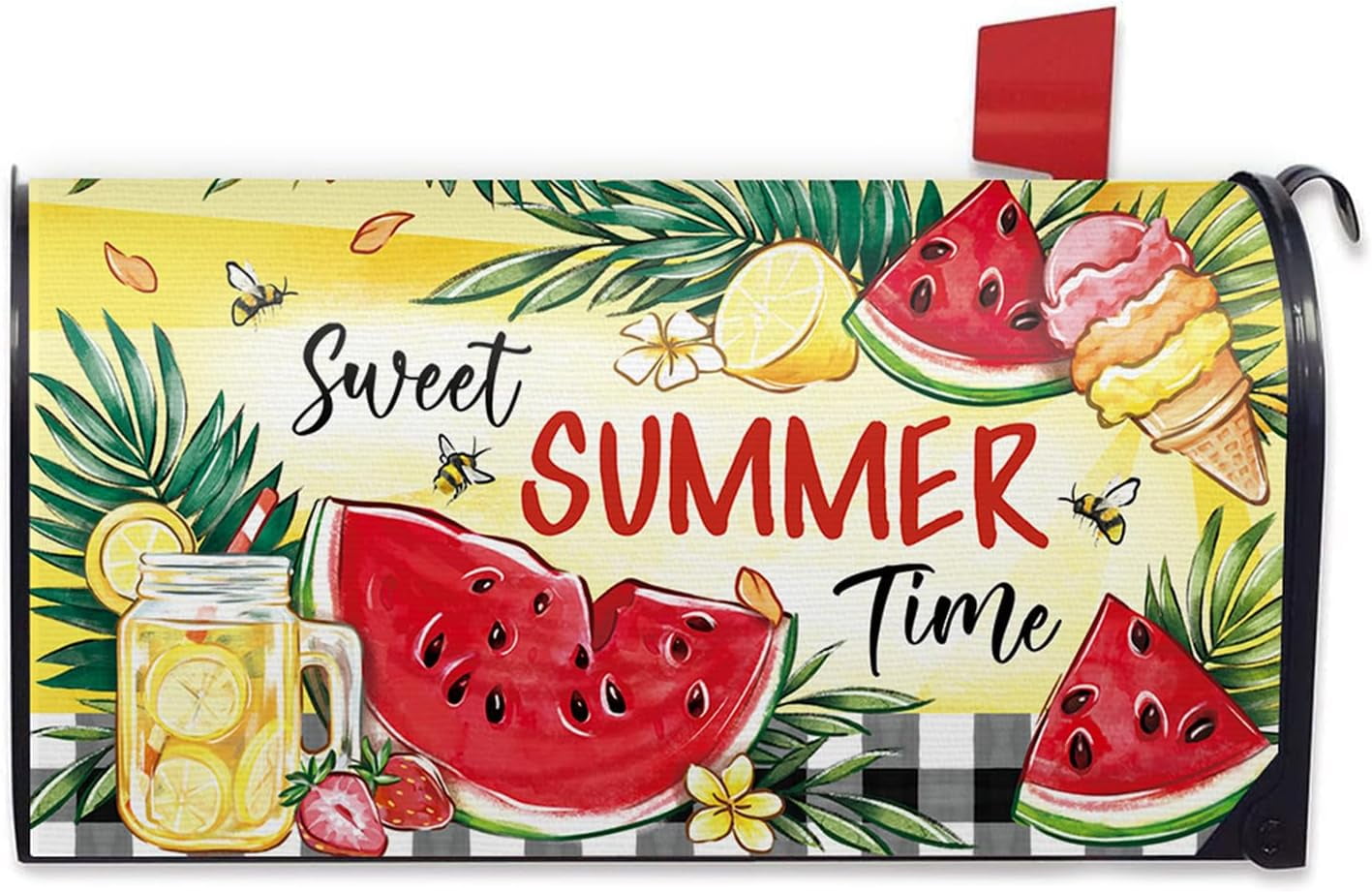 Sweet Summer Time Mailbox Cover Magnetic Standard Size 21" x 18 ...