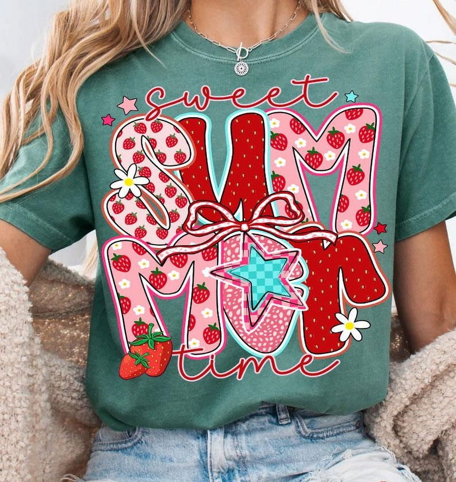 Sweet Summer Time Shirt, Coquette Summer Tee, Checkered Summer Shirt ...