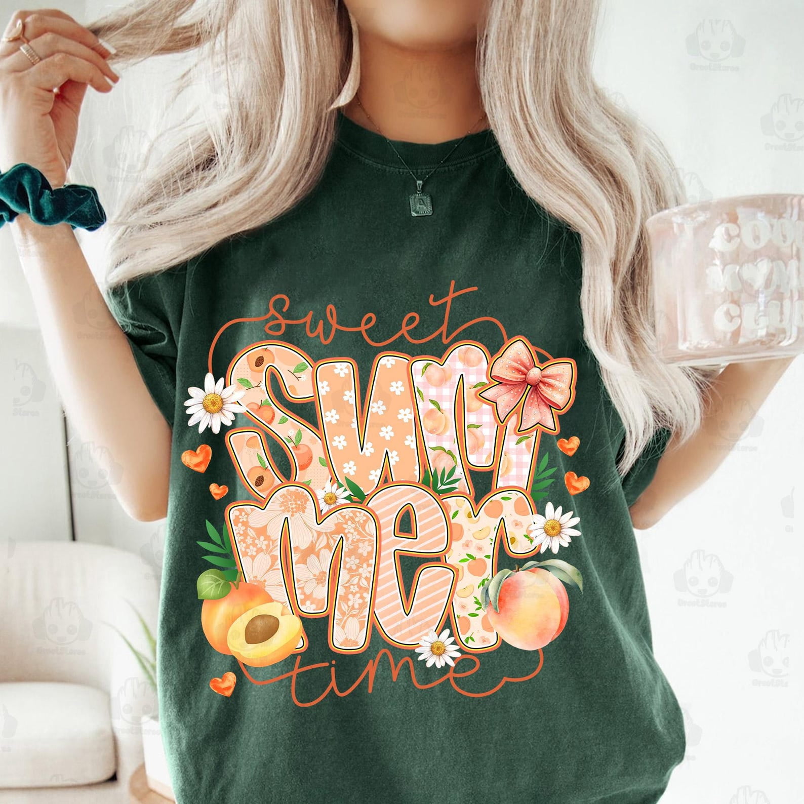 Sweet Summer Time Shirt, Trendy Peach Summer Vibes Shirt, Coquette ...