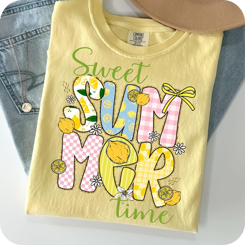 Sweet Summer Time T-shirt, Trendy Summer Vibes Shirt, Lemon Summer ...