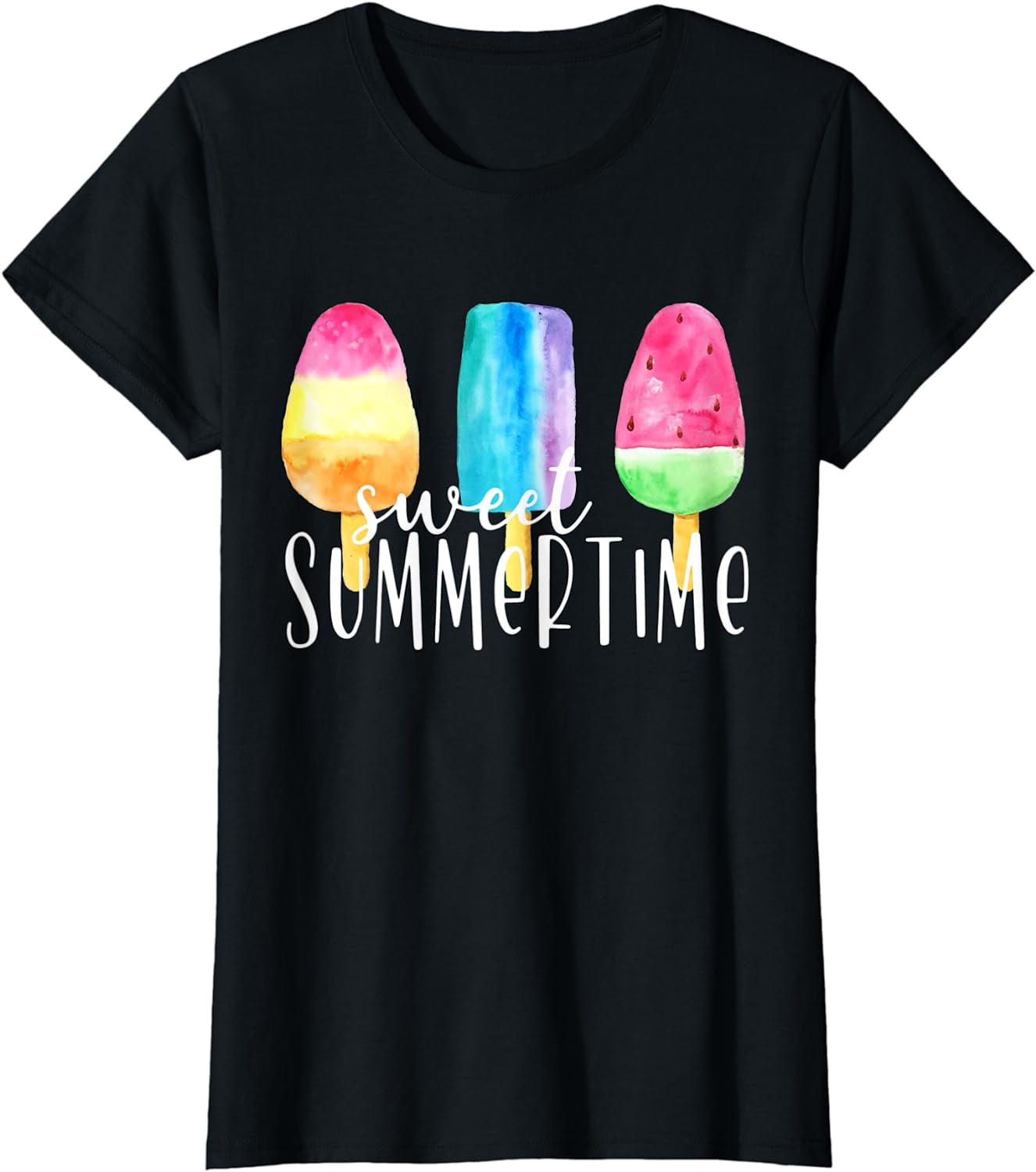 Sweet Summertime Ice Cream Family Vacation Popsicle Beach T-Shirt ...
