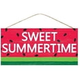 Sweet Summertime Watermelon Decorative Sign - 12.5" x 6", 4th of July ...