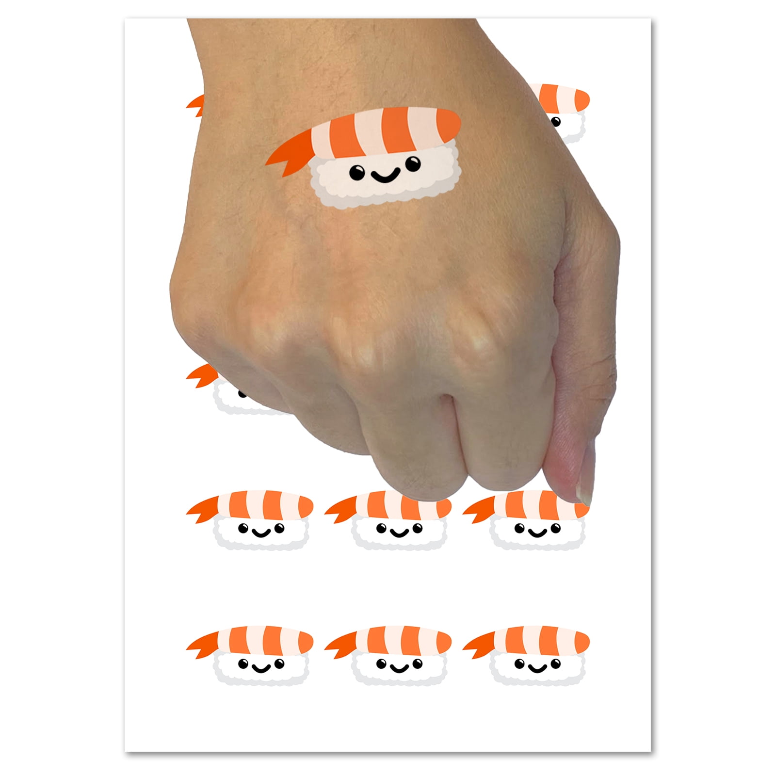 Sweet Sushi Kawaii Doodle Water Resistant Temporary Tattoo Set Fake ...