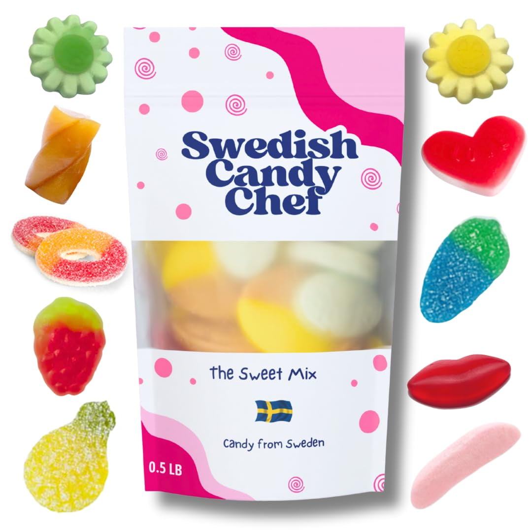 Sweet Swedish Candy Mix KEF28 Sweet Gummy Candy Bubs - Chewy and Foamy - Hand Packed in Sweden ...