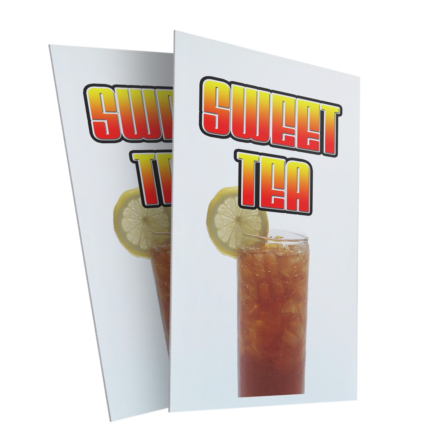 Sweet Tea (2-PACK) 24" x 36" Plastic Signs | Sign Insert 4mm Corrugated ...