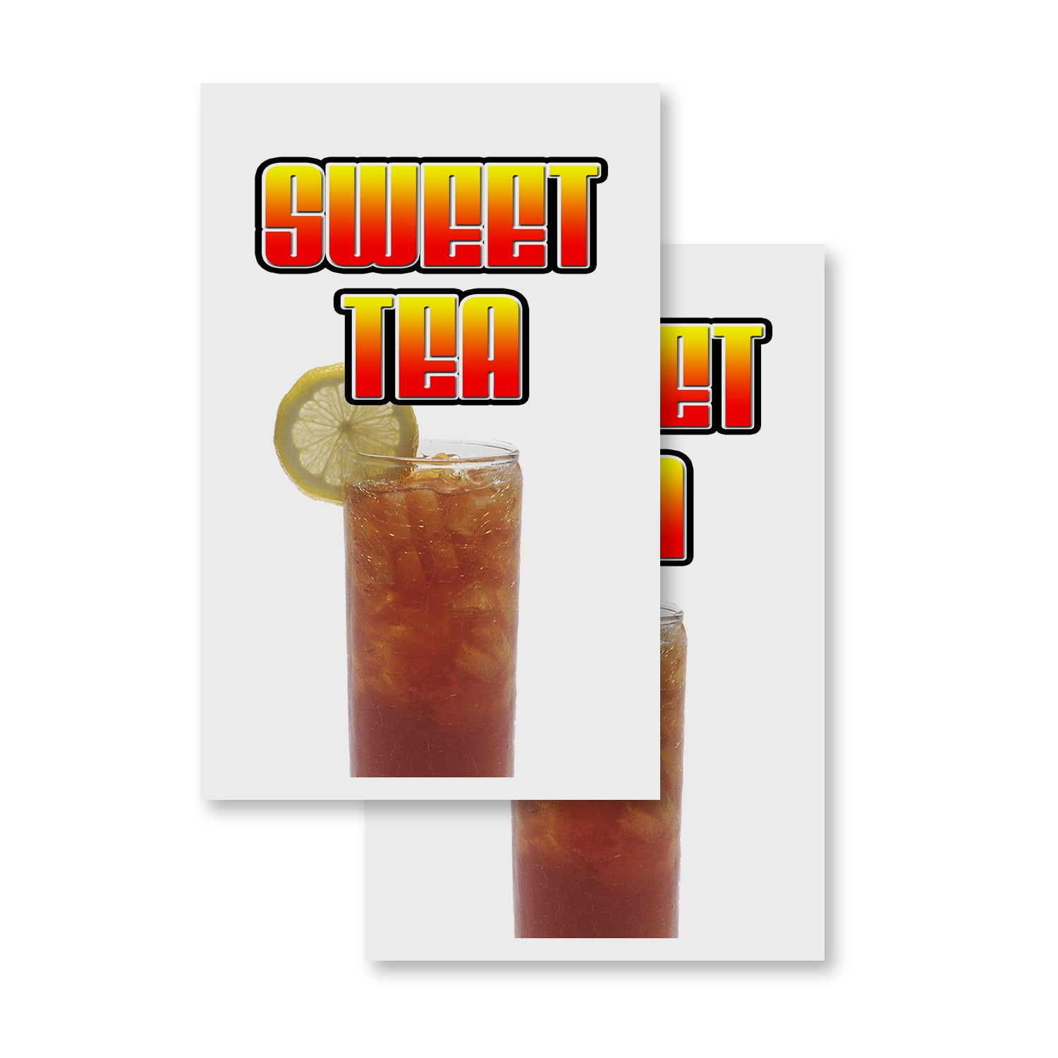Sweet Tea (2-PACK) 24" x 36" Vinyl Decals | Sign Insert Peel & Stick ...