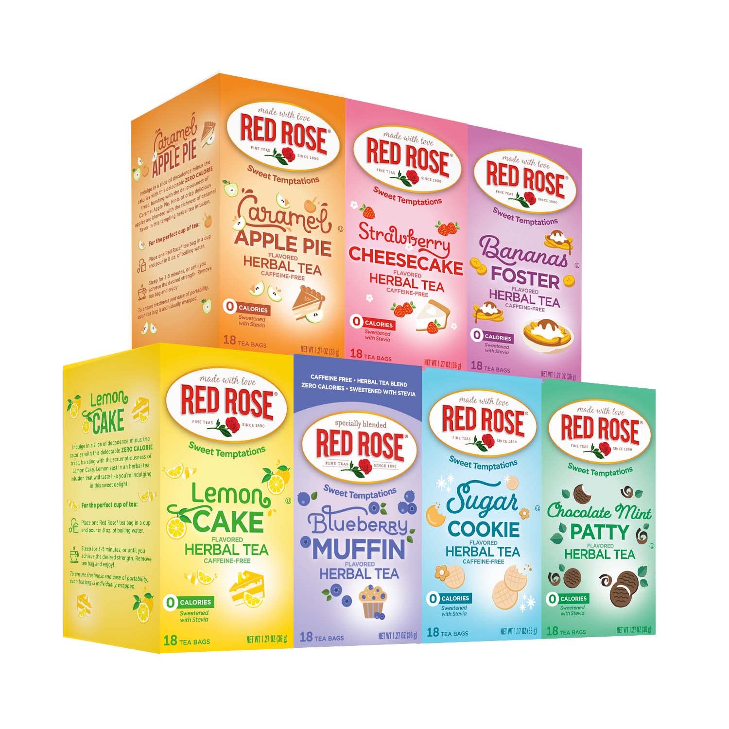 Sweet Temptations Dessert Tea Variety Pack, Zero Sugar, Zero Calories ...