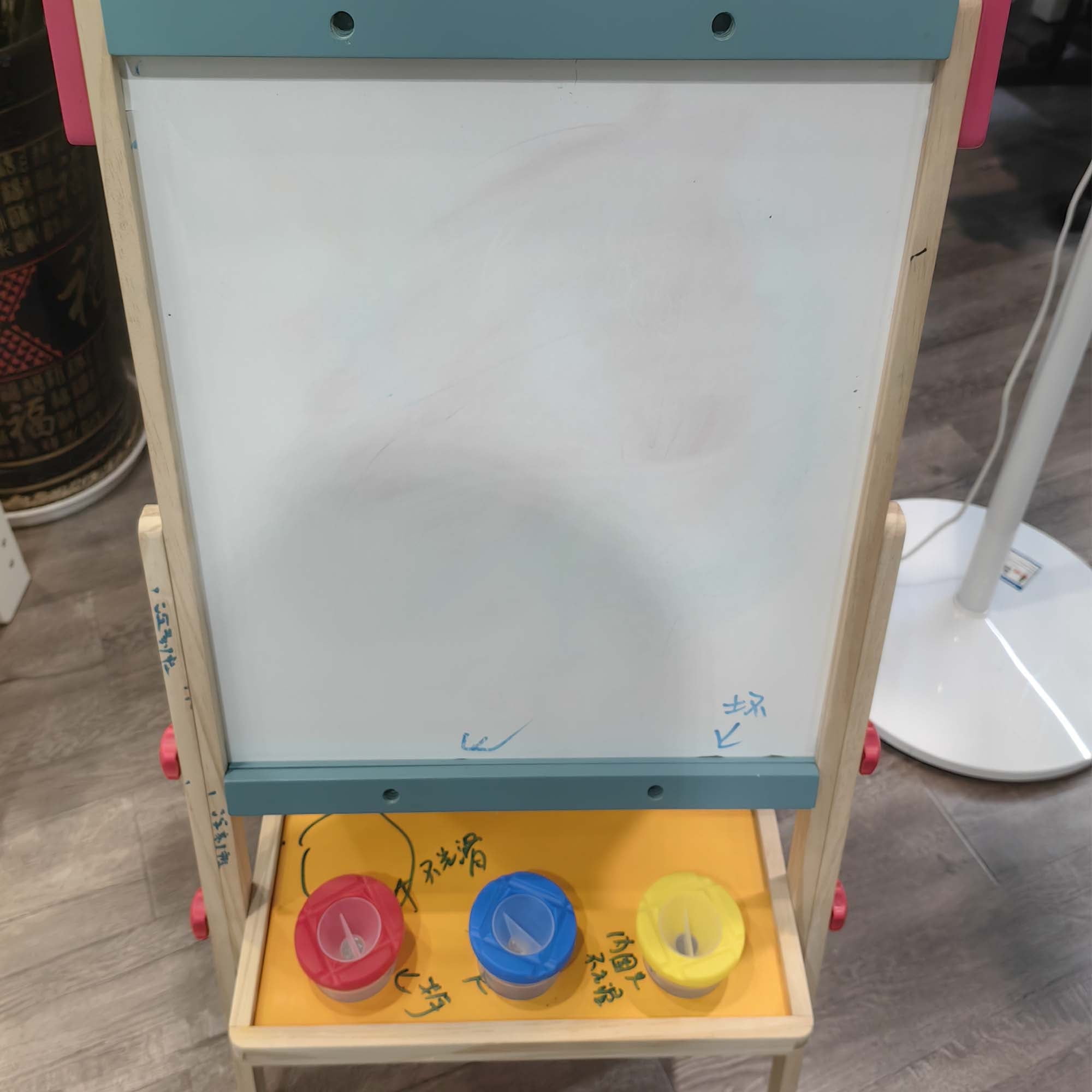 Sweet Time Kids Wooden Easel with Paper Roll - Adjustable Magnetic ...