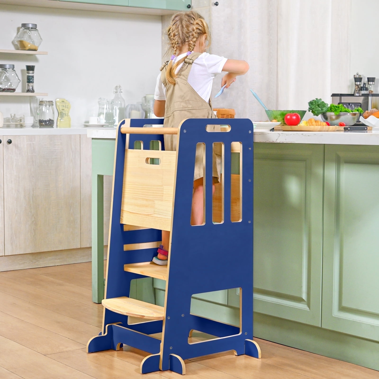 Toddler Standing Tower, Kids Kitchen Stool Helper 3 Levels Adjustable ...