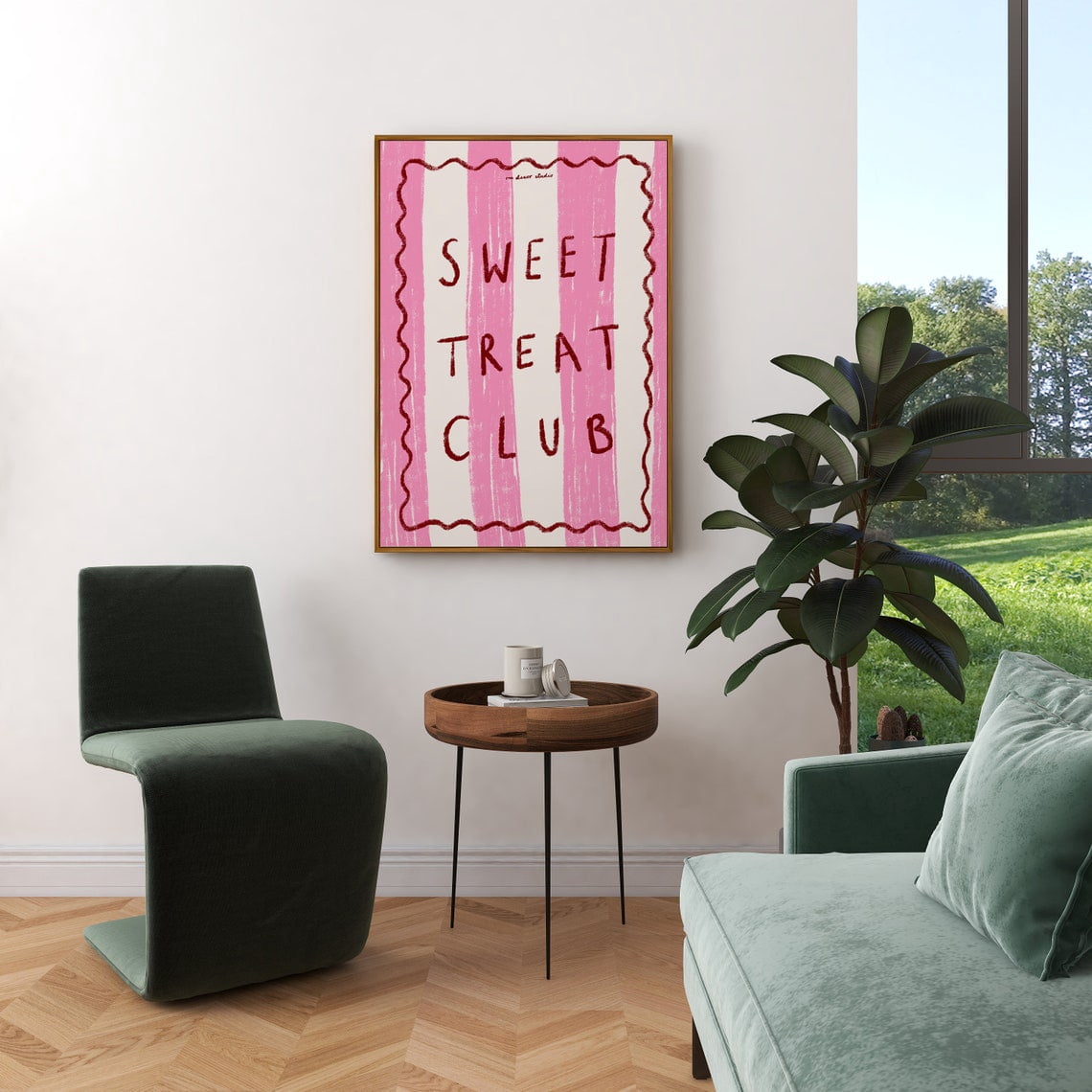 Sweet Treat Club Print Poster, Vintage Food Print, Trendy Retro Print ...