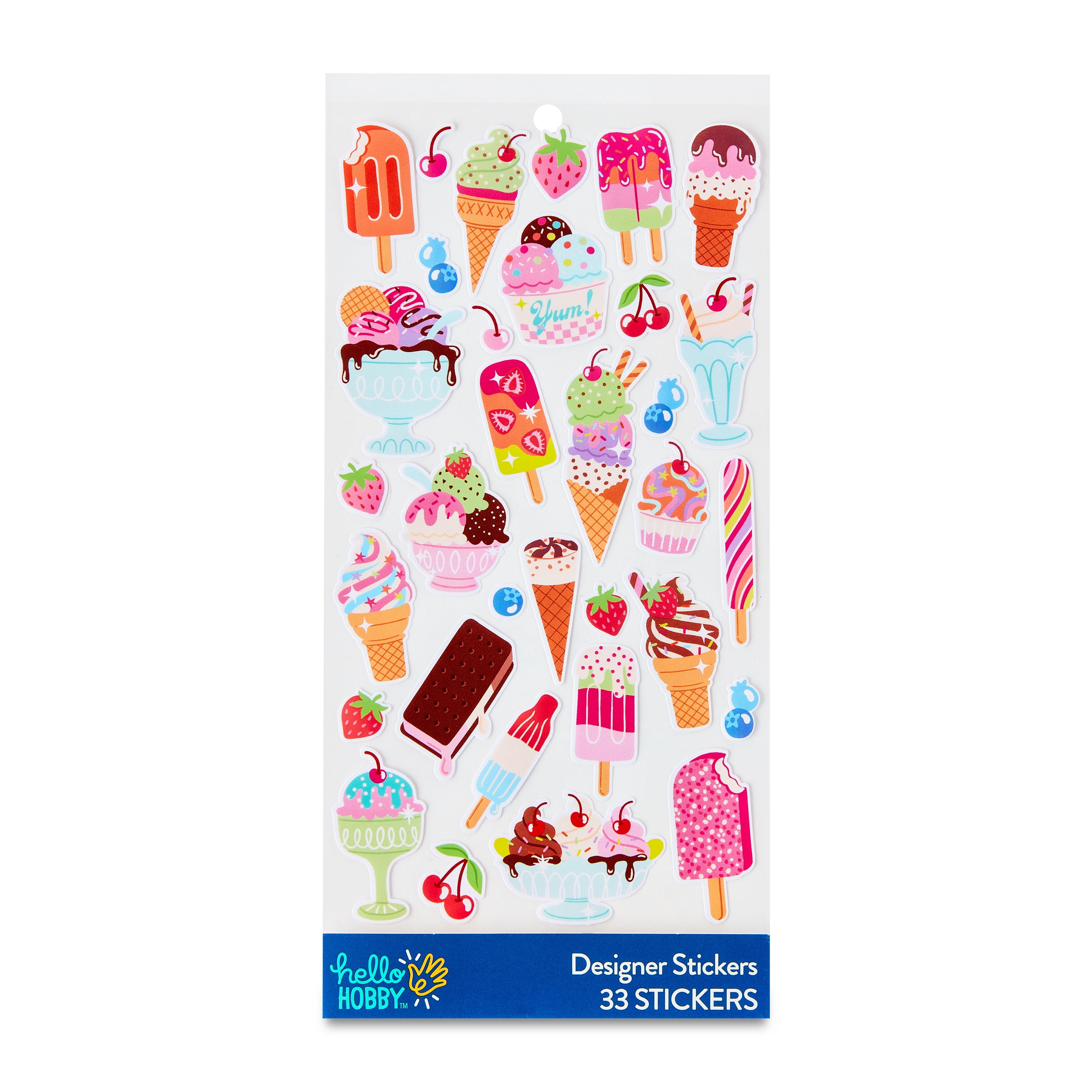 Hello Hobby Multicolor Sweet Treats Designer Stickers 33 Count Dessert ...