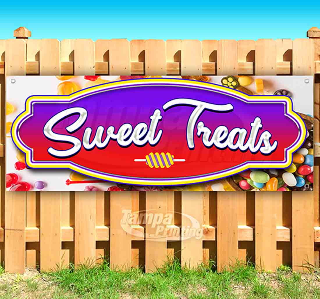 Sweet Treats 13 oz Vinyl Banner With Metal Grommets - Walmart.com