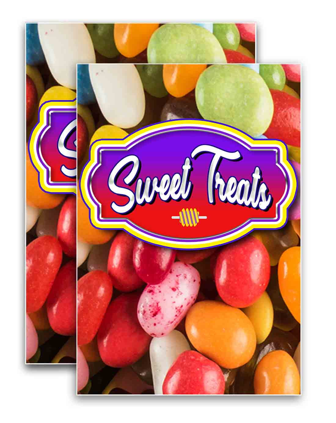 Sweet Treats (24" X 36") Vinyl Decal Only (Pack of 2) |Sign|Sticker ...