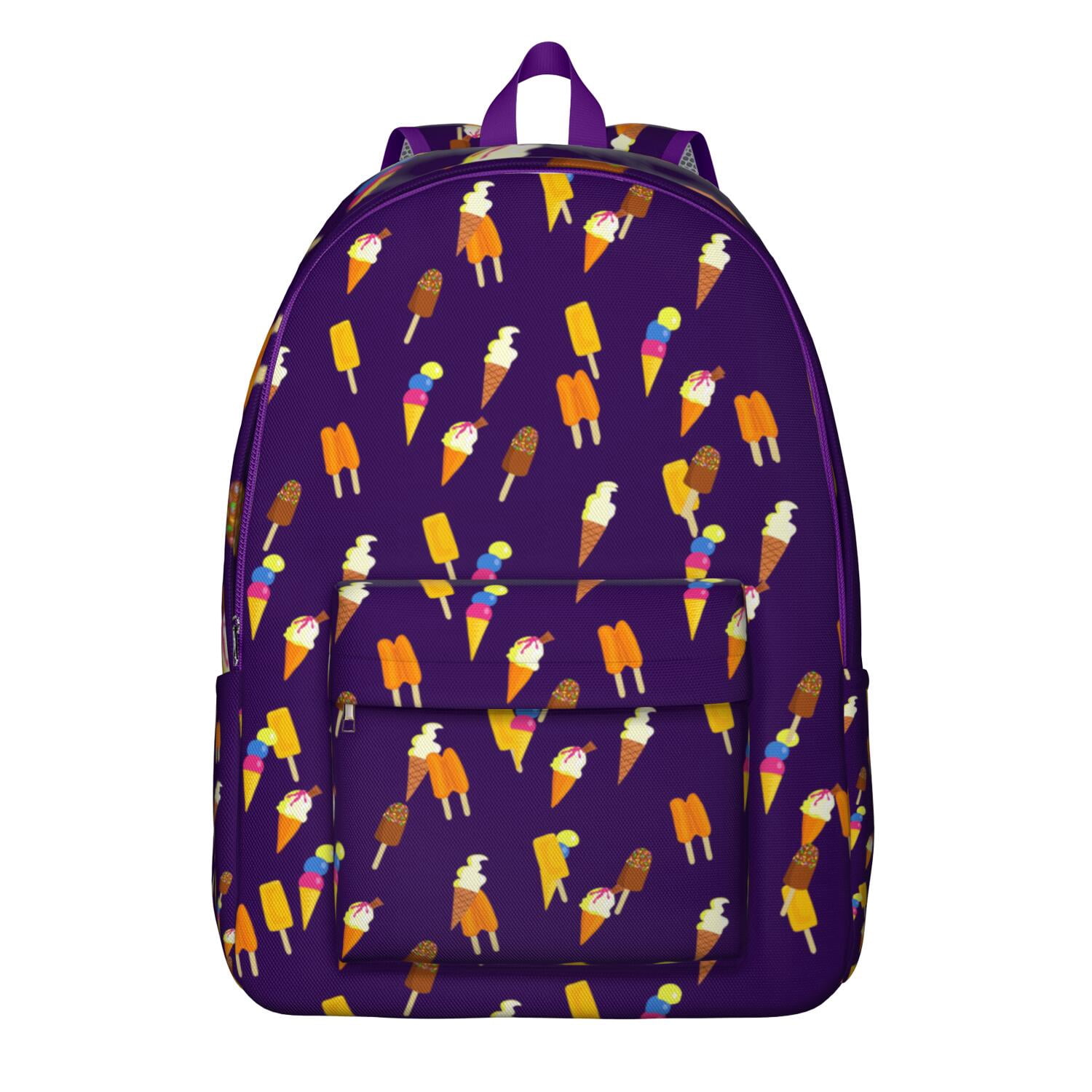 Sweet Treats Summer Ice Cream School Backpack, Colorful Dessert Food ...